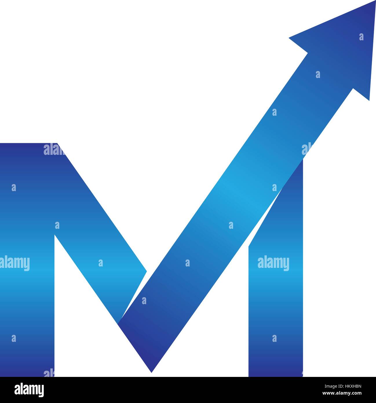 Letter M with Arrow Up Stock Vector Image & Art - Alamy