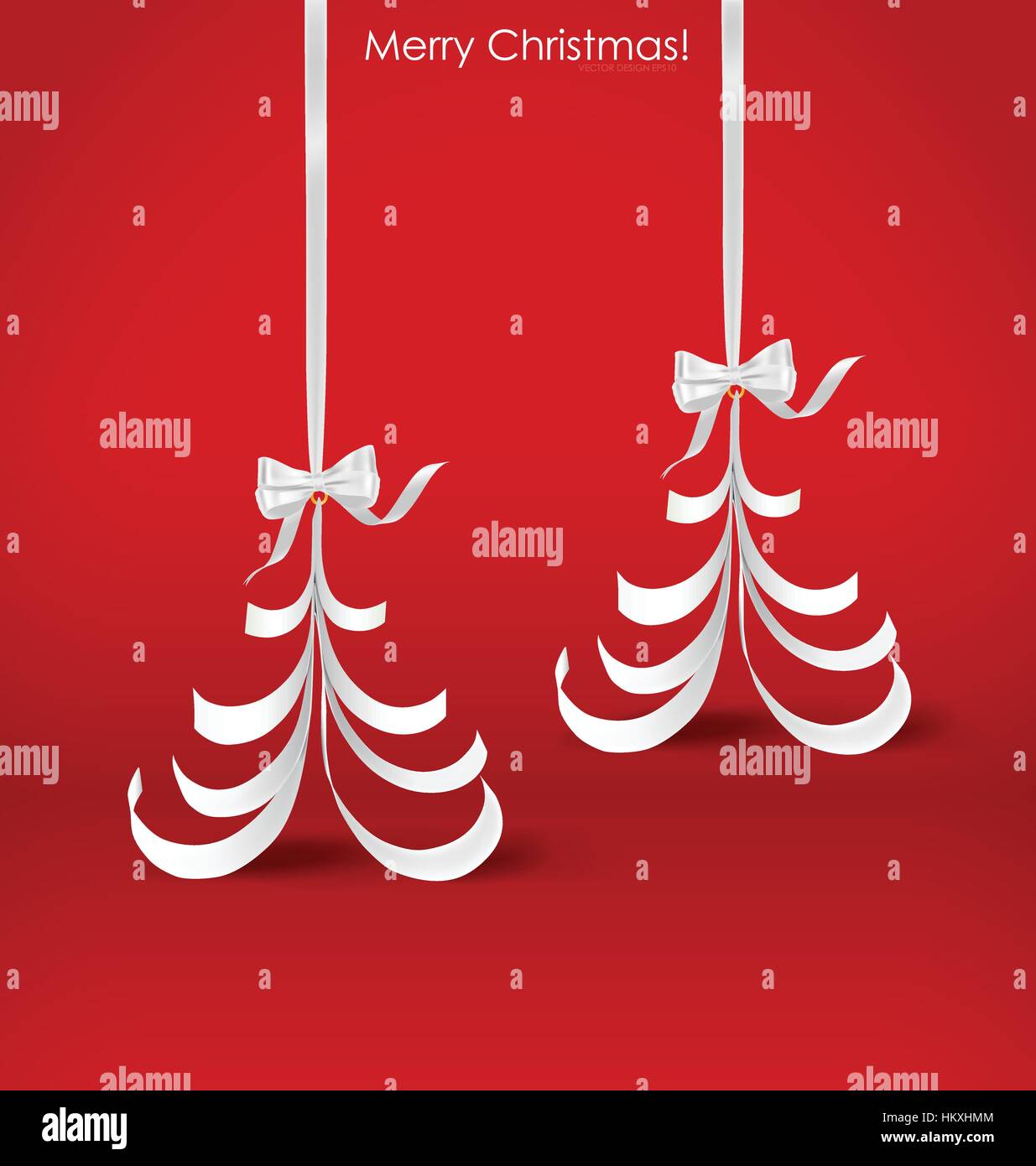 Merry Christmas greeting card with origami Christmas tree, vector ...