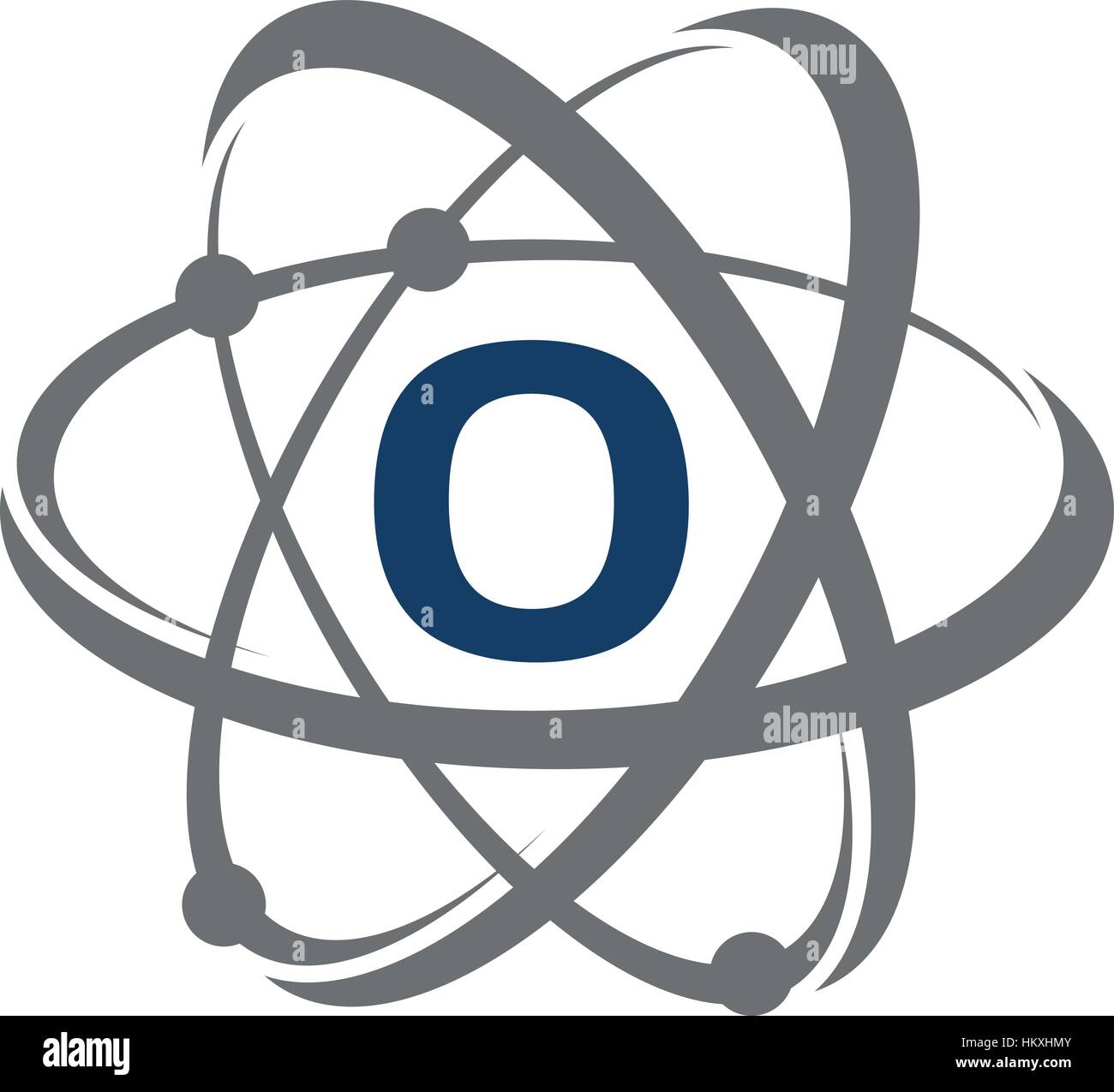 Atom Initial O Stock Vector Image & Art - Alamy