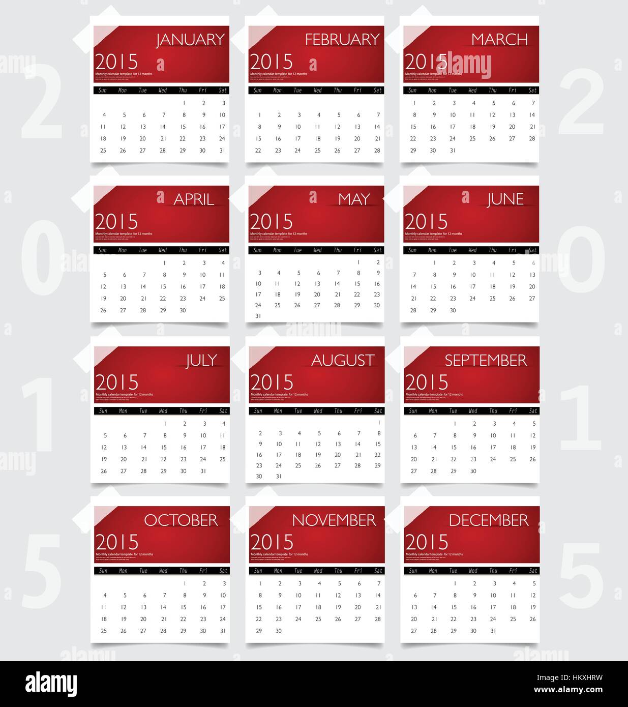 May 2015 diary Stock Vector Images - Alamy