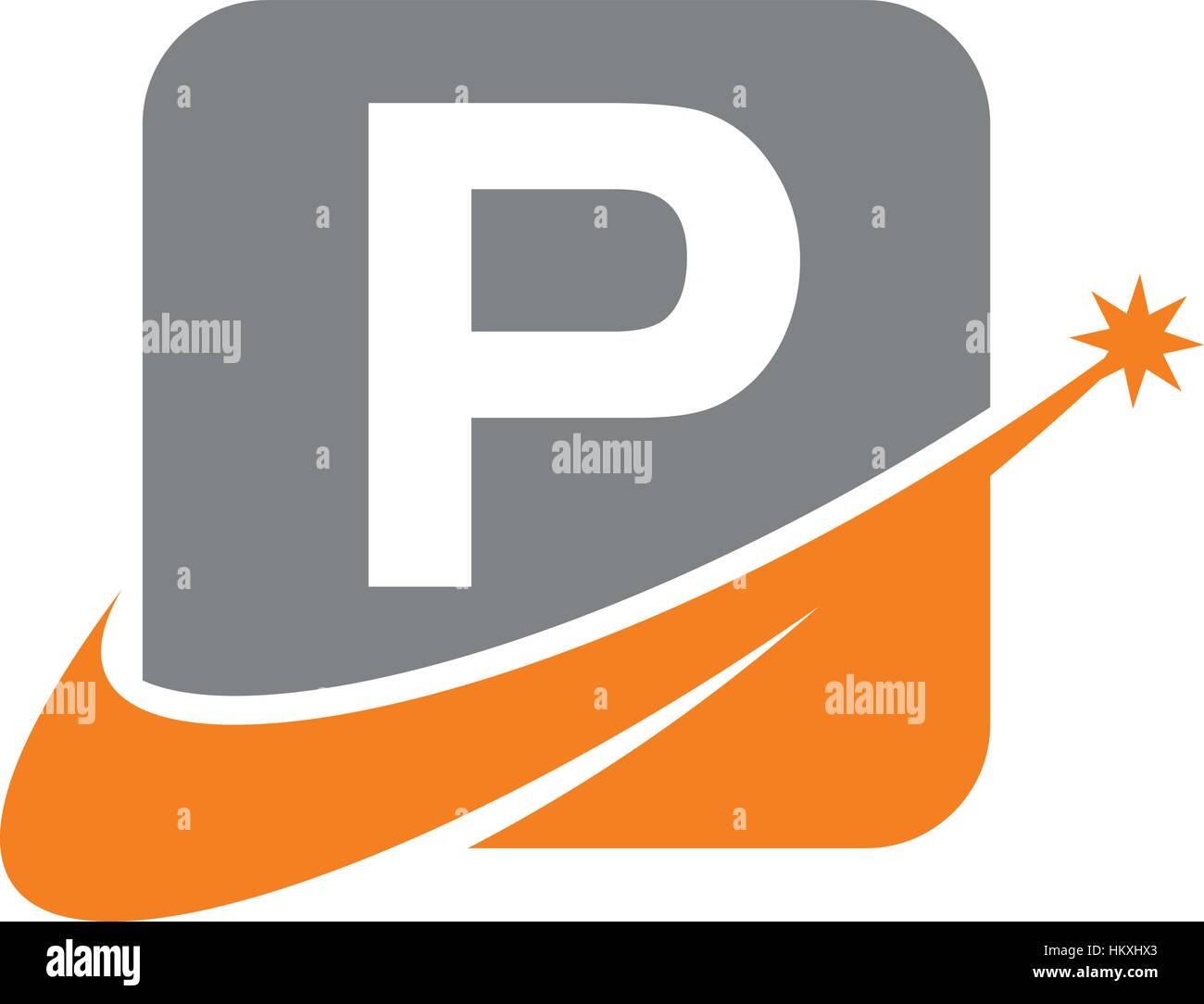 Modern Logo Solution Letter P Stock Vector Image & Art - Alamy