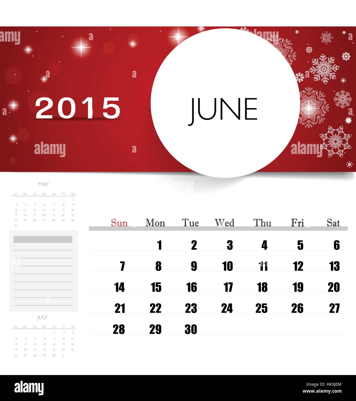 June 2015 Calendar Template