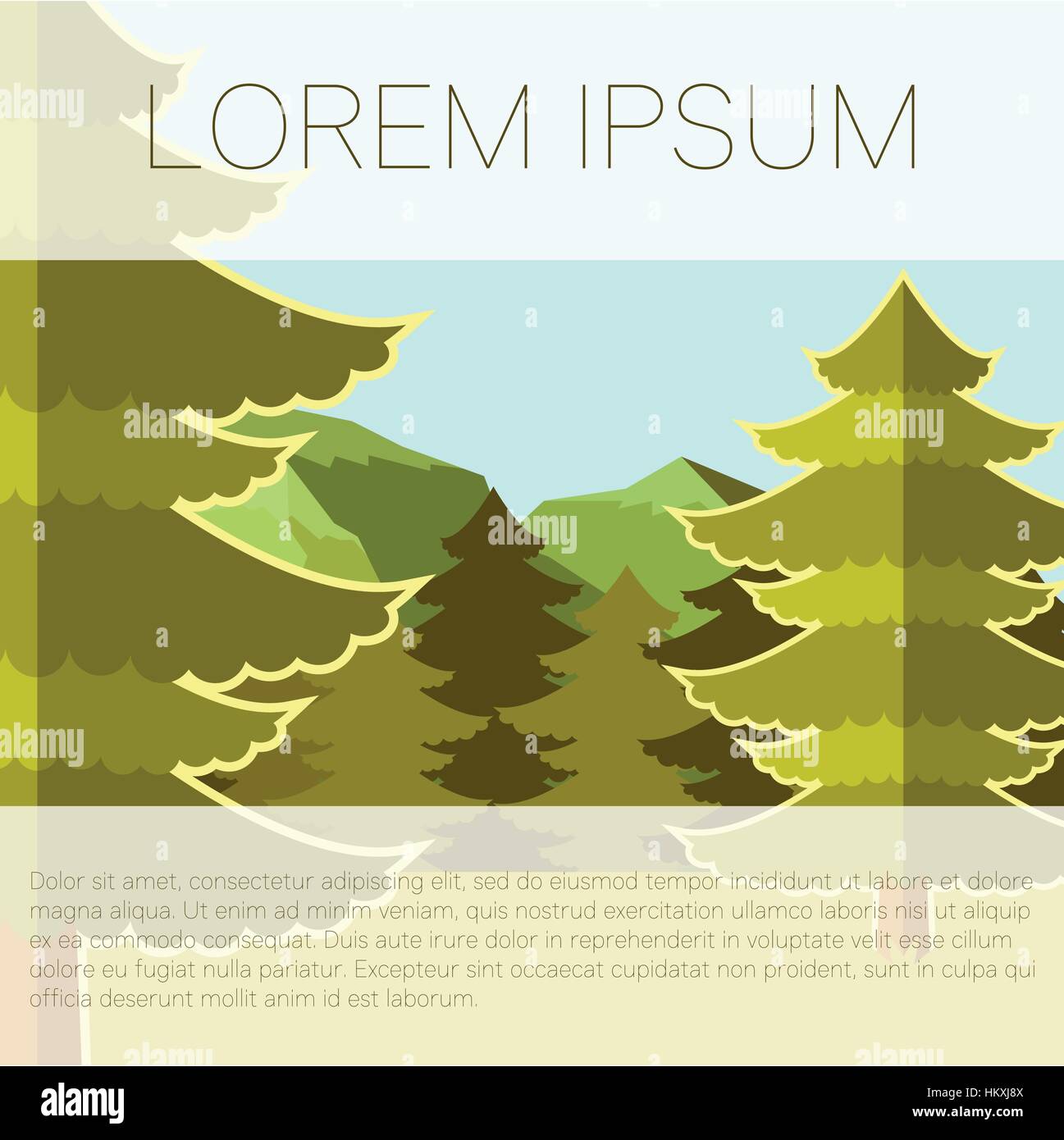 Vector image of the Forest flat background Stock Vector Image & Art - Alamy