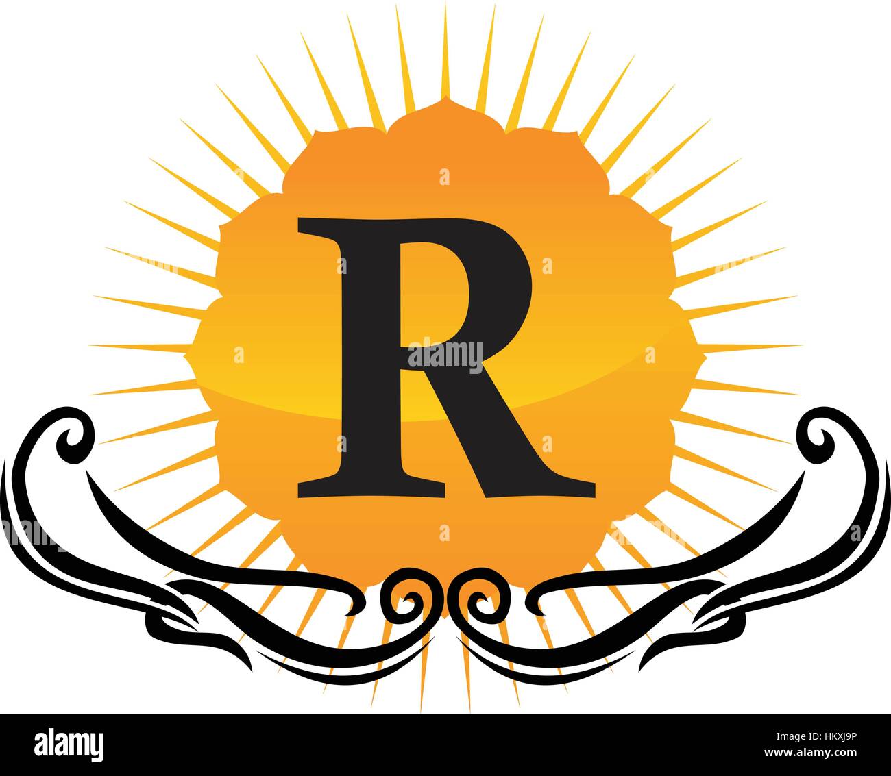 R letter education logo Stock Vector Images - Alamy