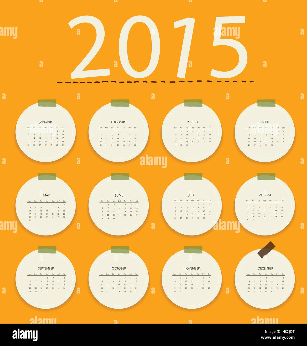 2015 calendar. Vector illustration Stock Vector Image & Art - Alamy