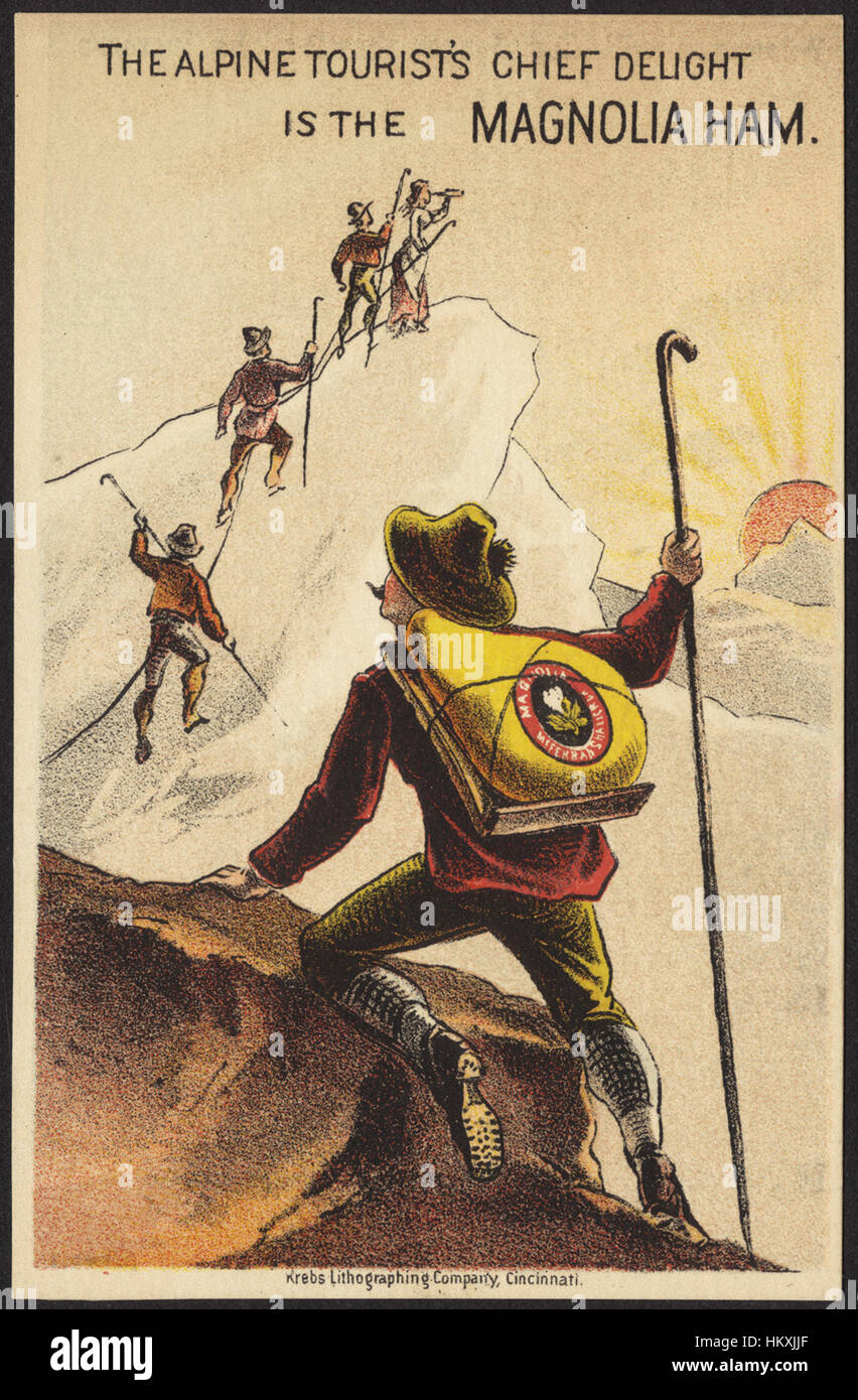 The alpine tourist's chief delight is the Magnolia ham Stock Photo - Alamy