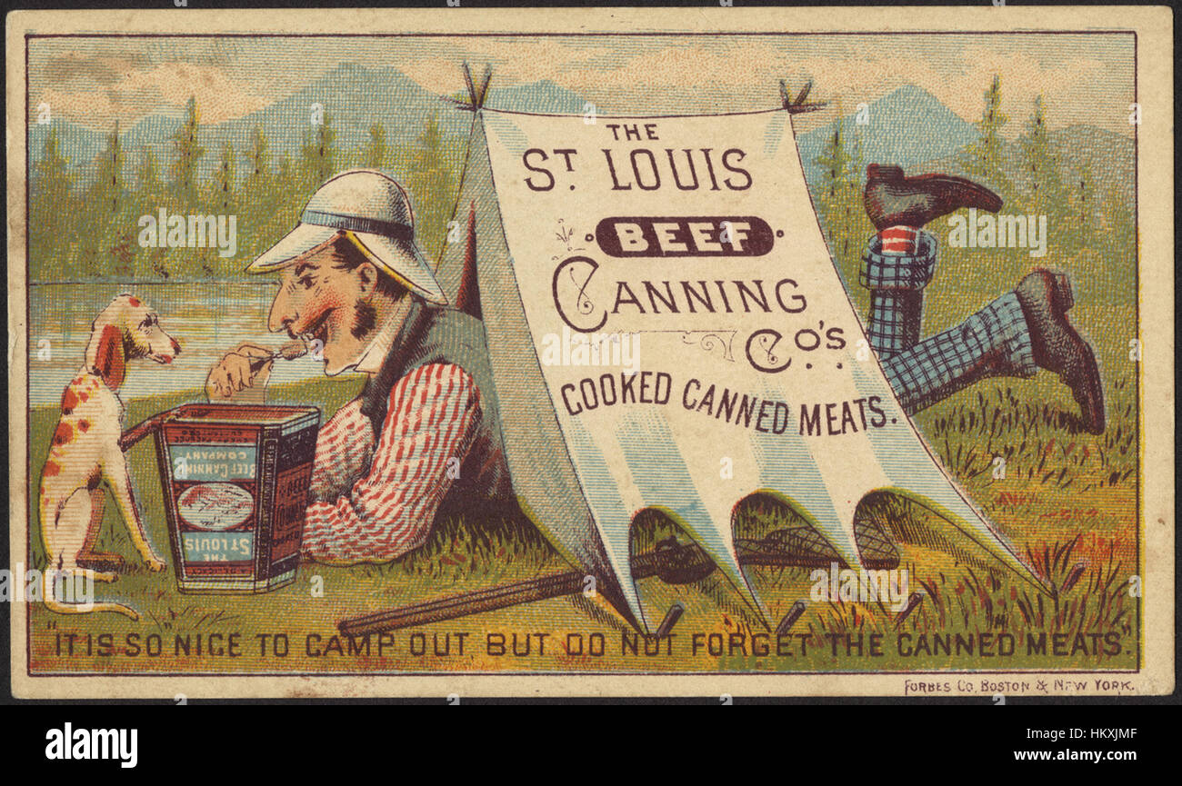 The St. Louis Beef Canning Co's cooked canned meats. 'It is so nice to ...