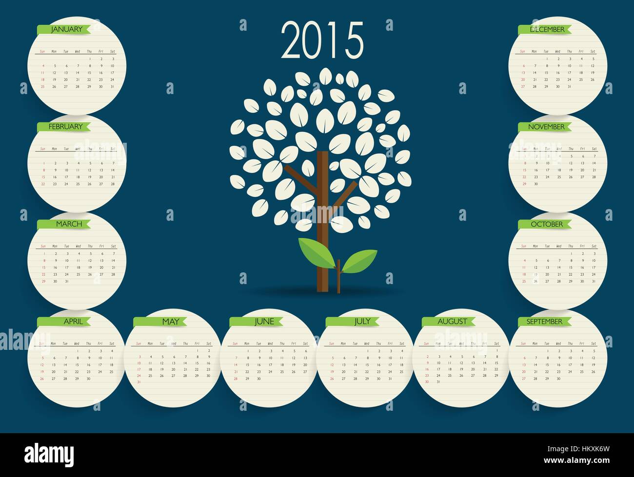 2015 calendar. Vector illustration Stock Vector Image & Art - Alamy