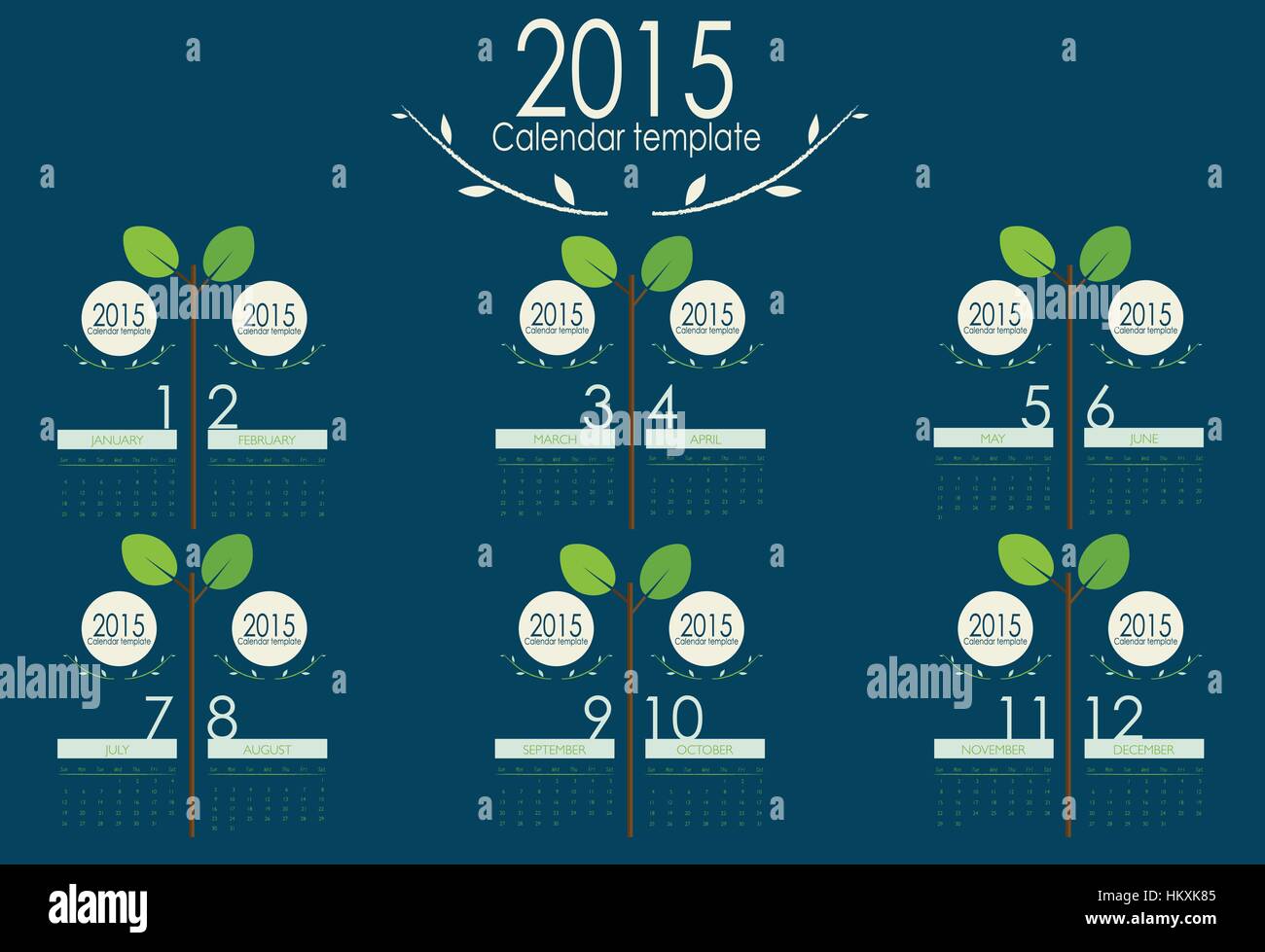 April 2015 calendar Stock Vector Images - Alamy