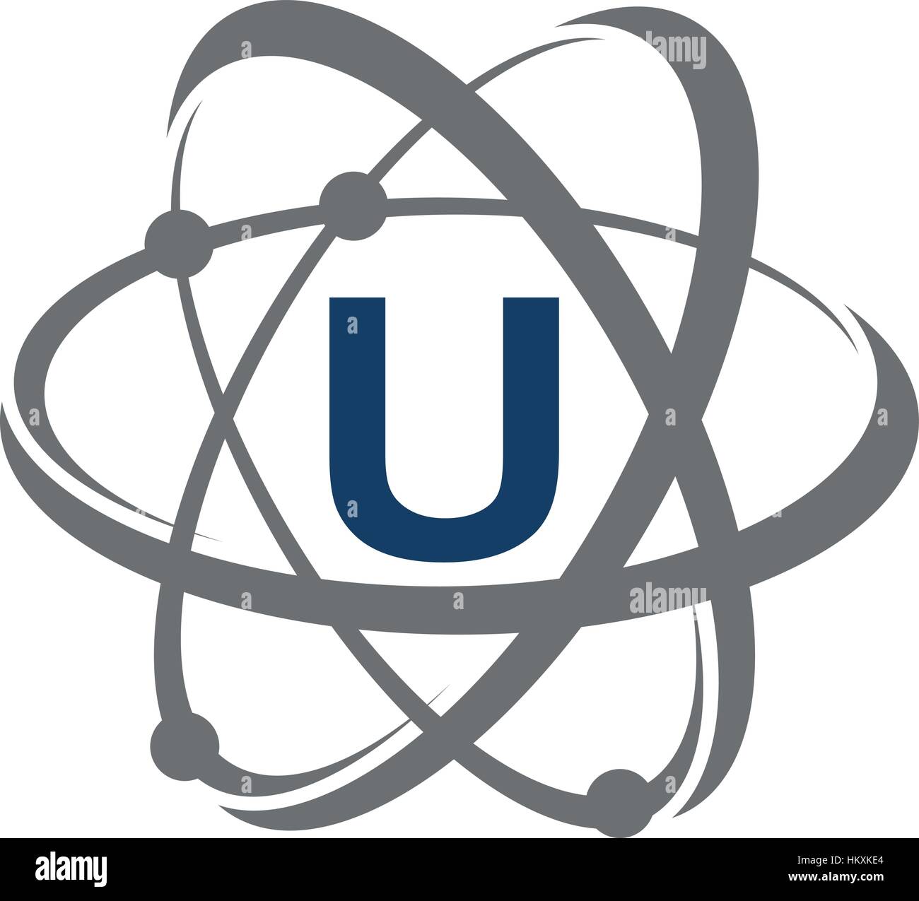 Atom Initial U Stock Vector Image & Art - Alamy