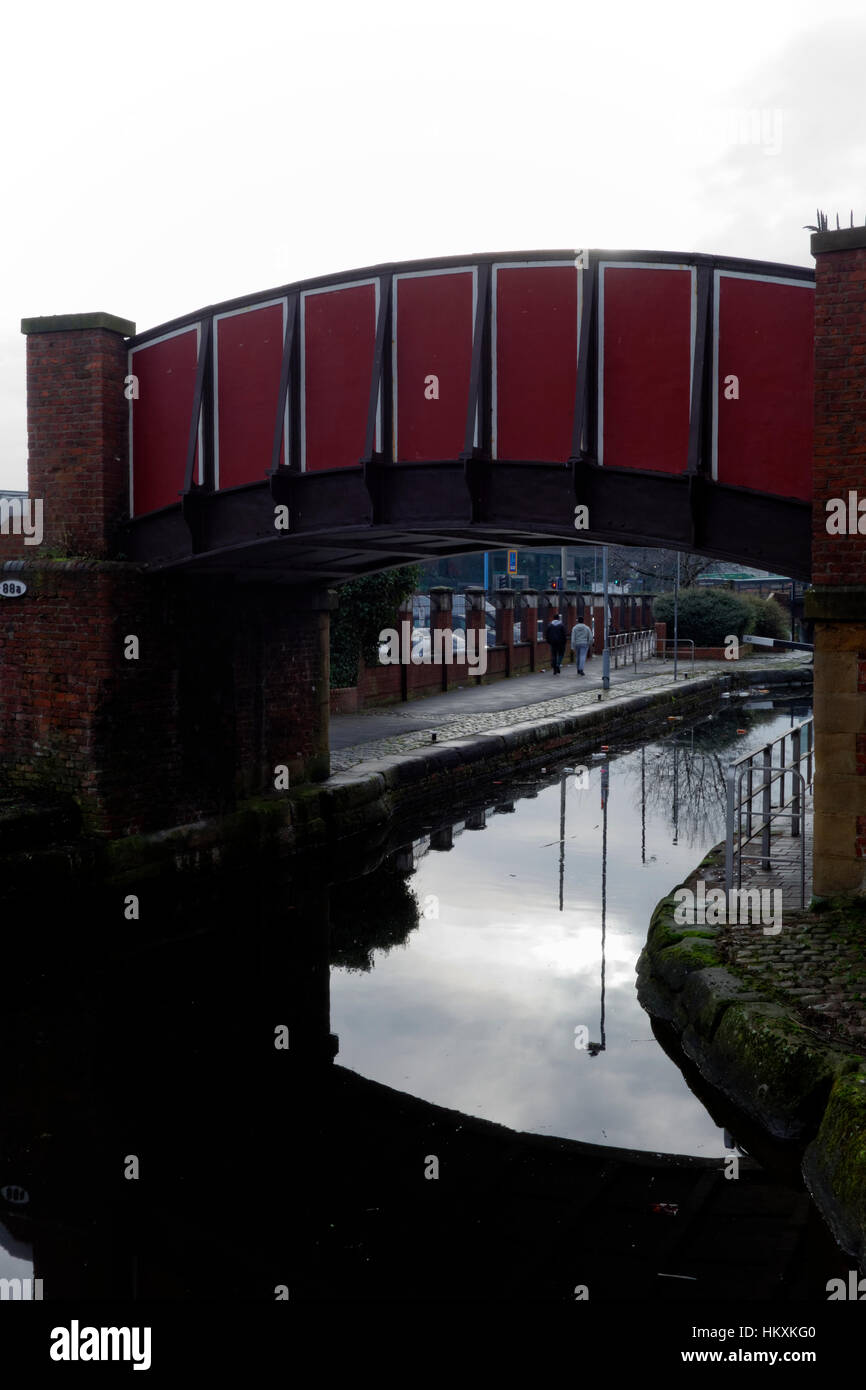 Historic bridge across Rochdale Canal, central Manchester, UK Stock ...