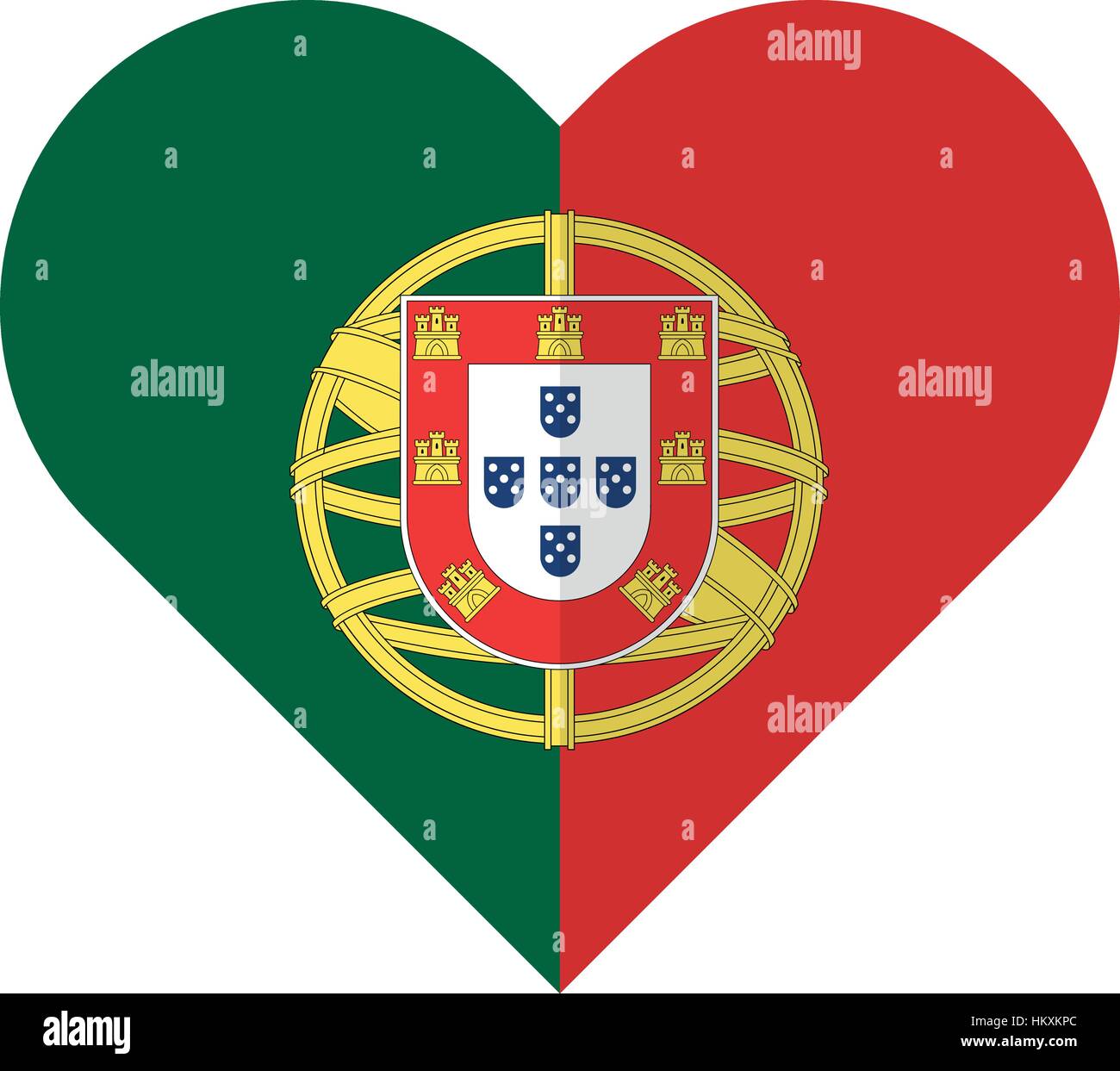 Vector image of the Portugal heart flag Stock Vector Image & Art - Alamy