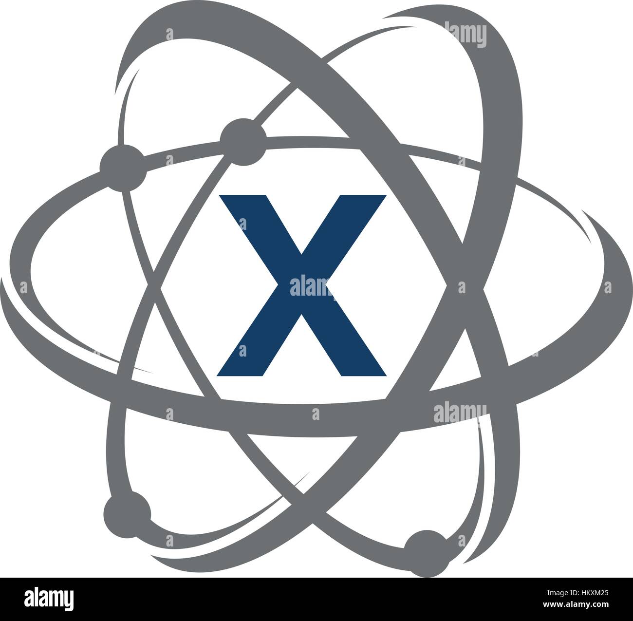 Atom Initial X Stock Vector Image & Art - Alamy