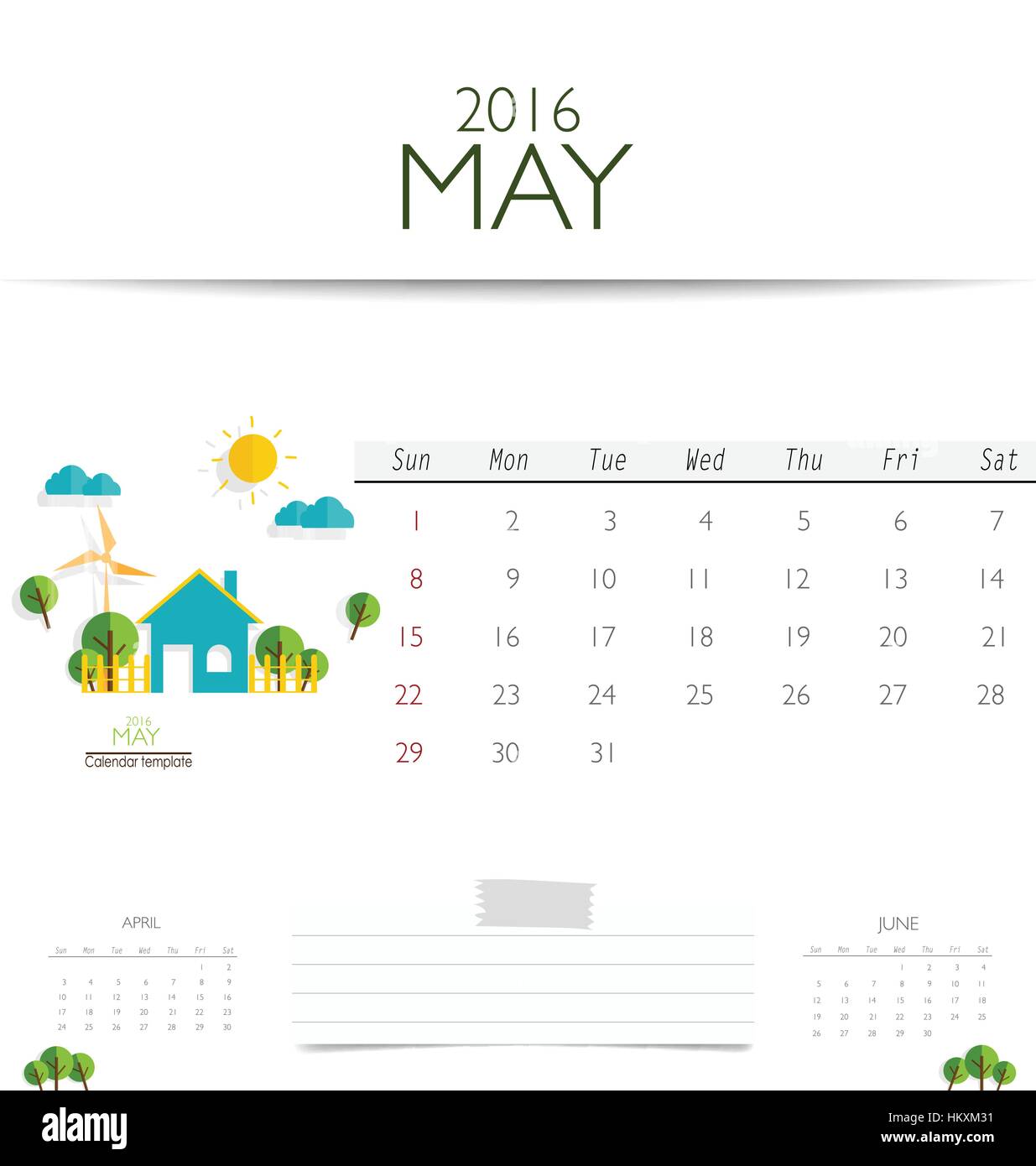 2016 calendar, monthly calendar template for May. Vector illustration ...