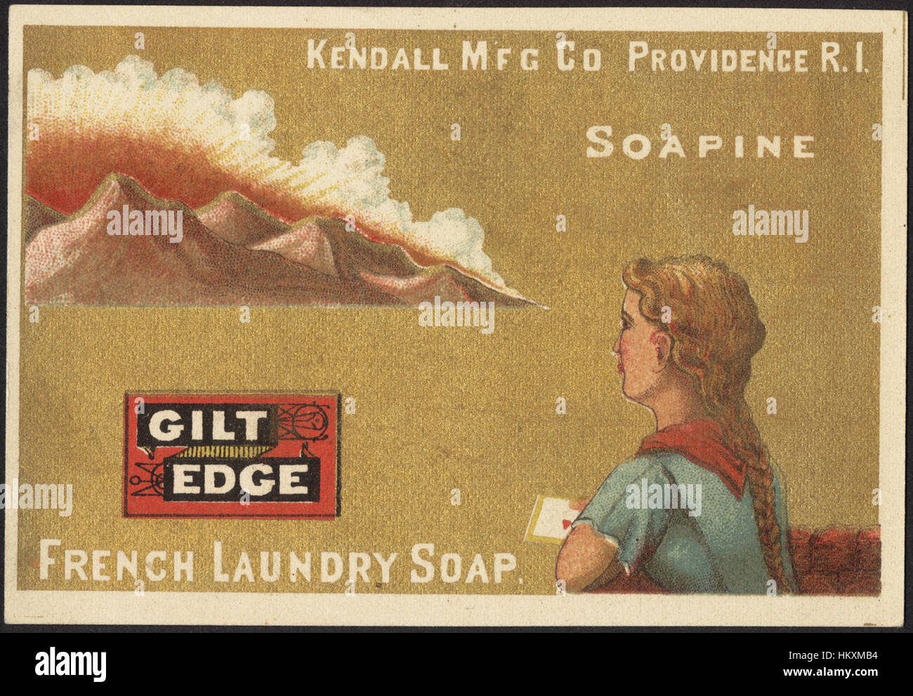 Soapine gilt edge French Laundry soap Stock Photo - Alamy