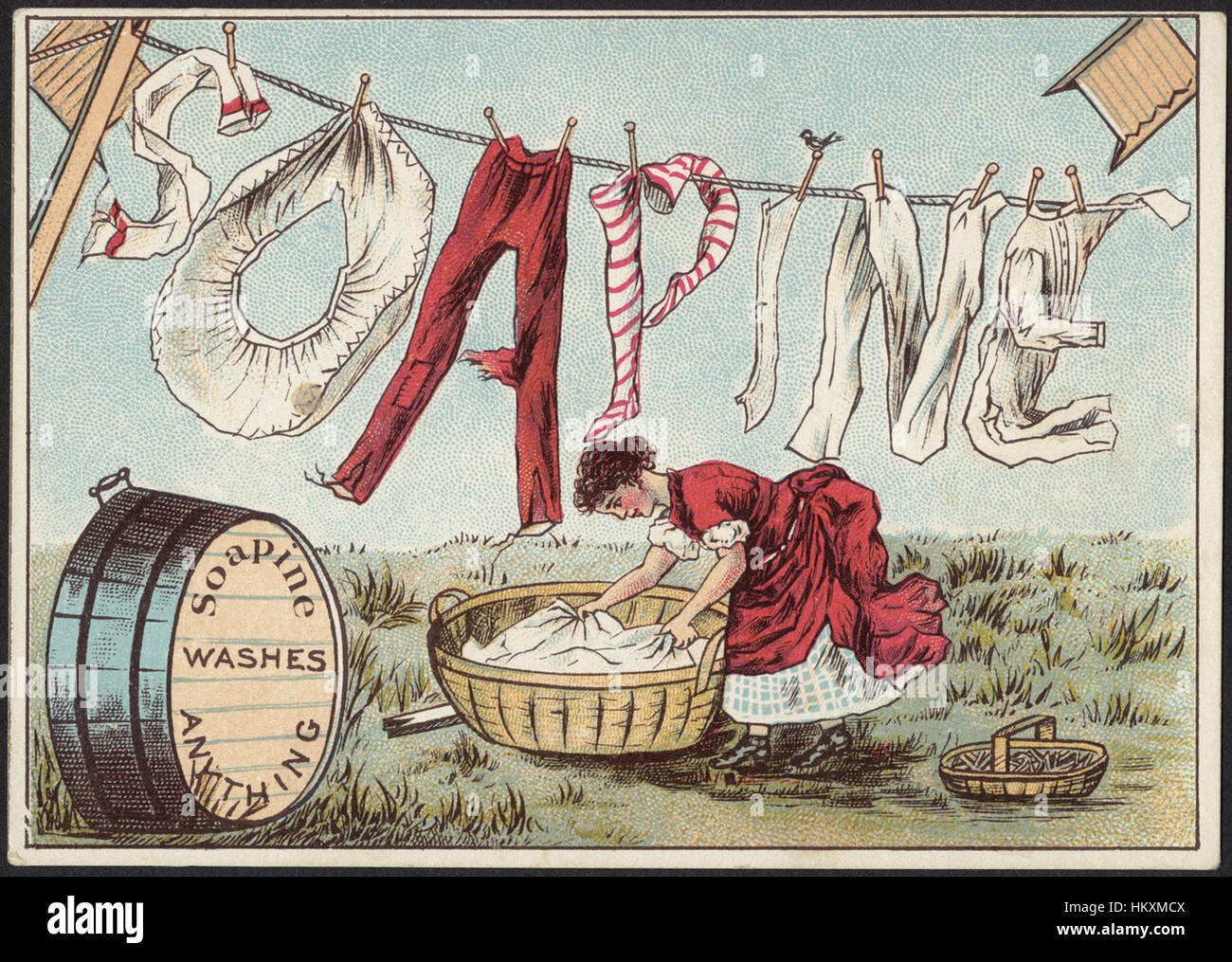 Soapine washes anything Stock Photo - Alamy