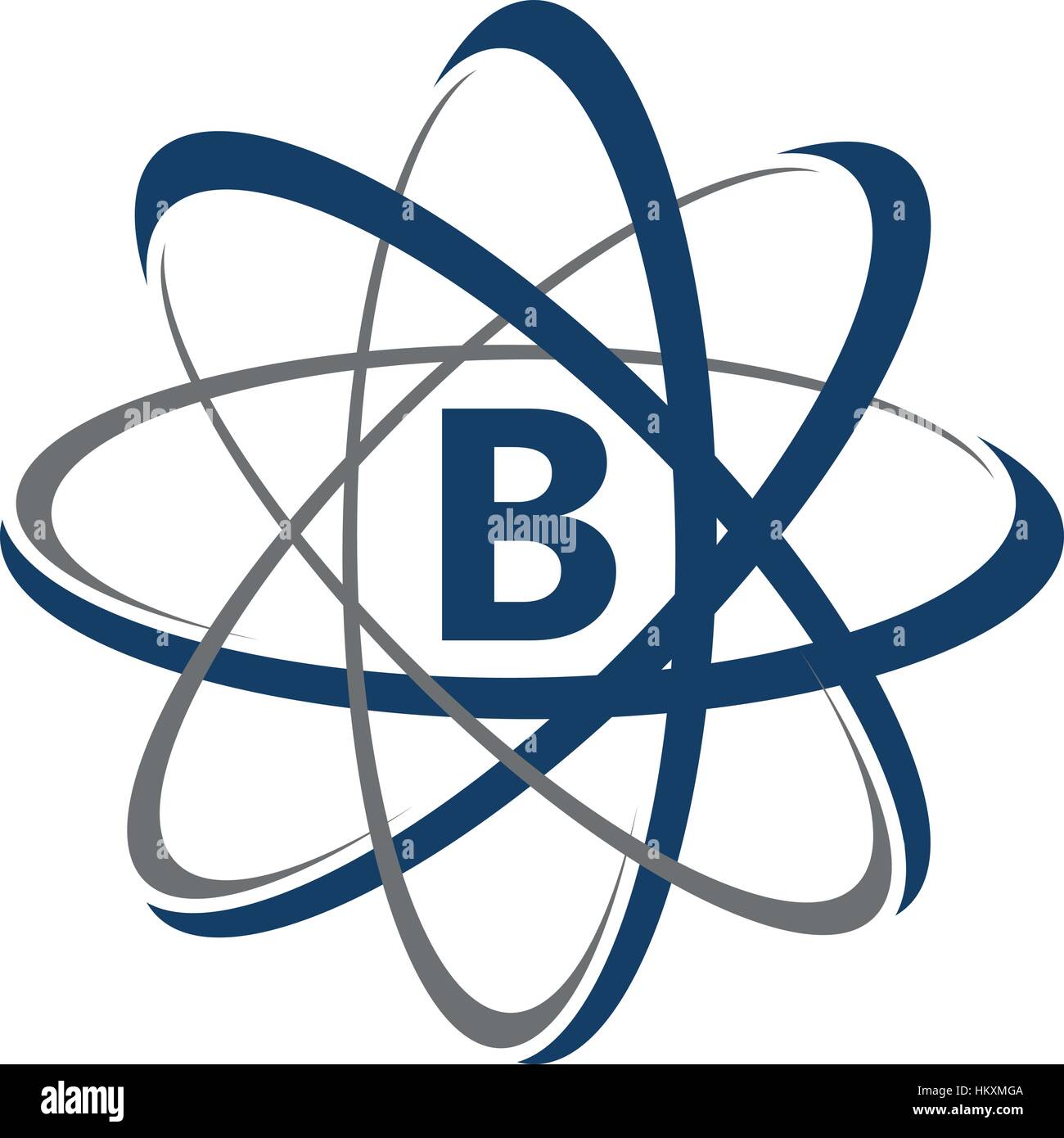 Atom Initial B Stock Vector Image & Art - Alamy