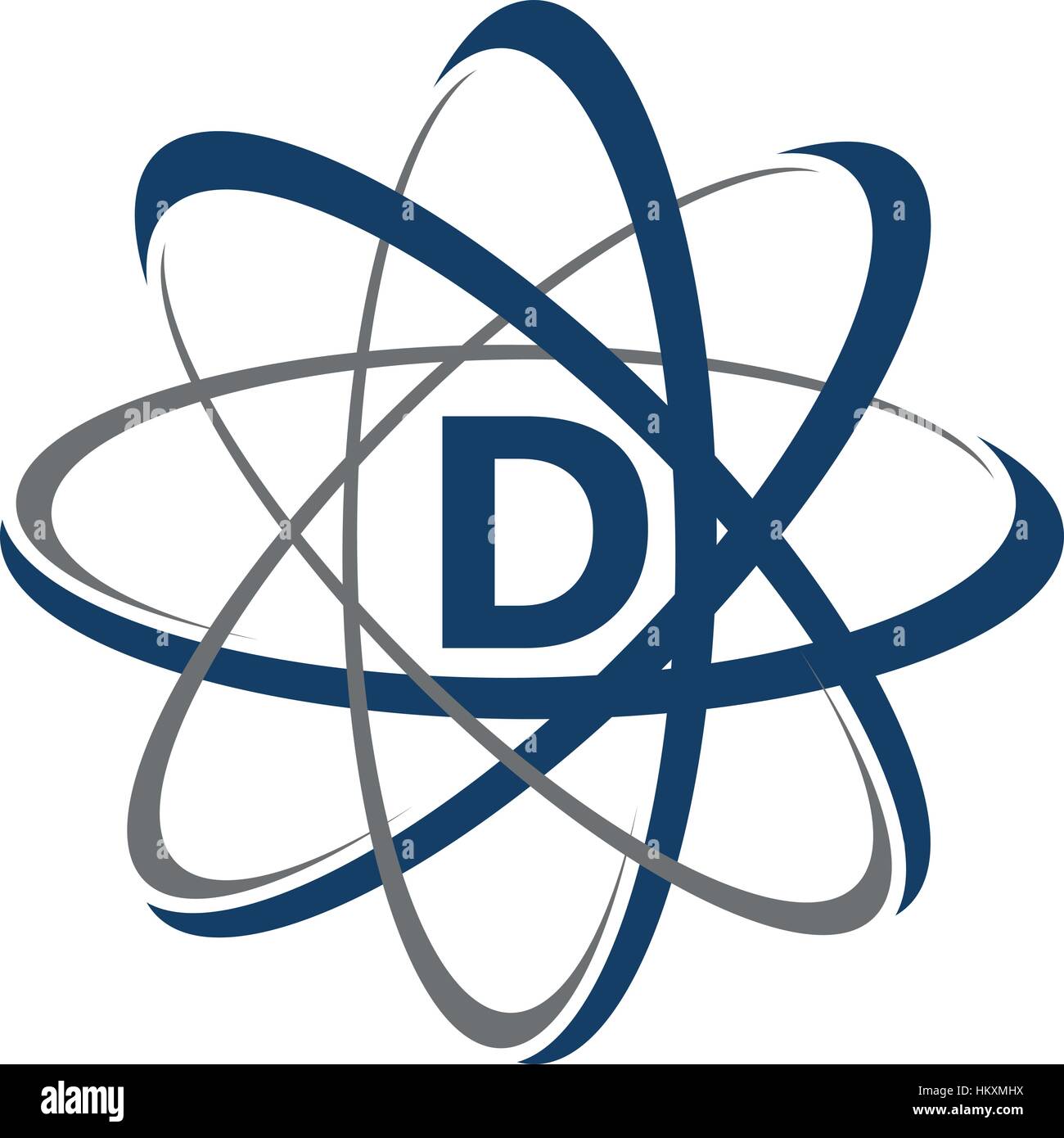 Atom Initial D Stock Vector Image & Art - Alamy