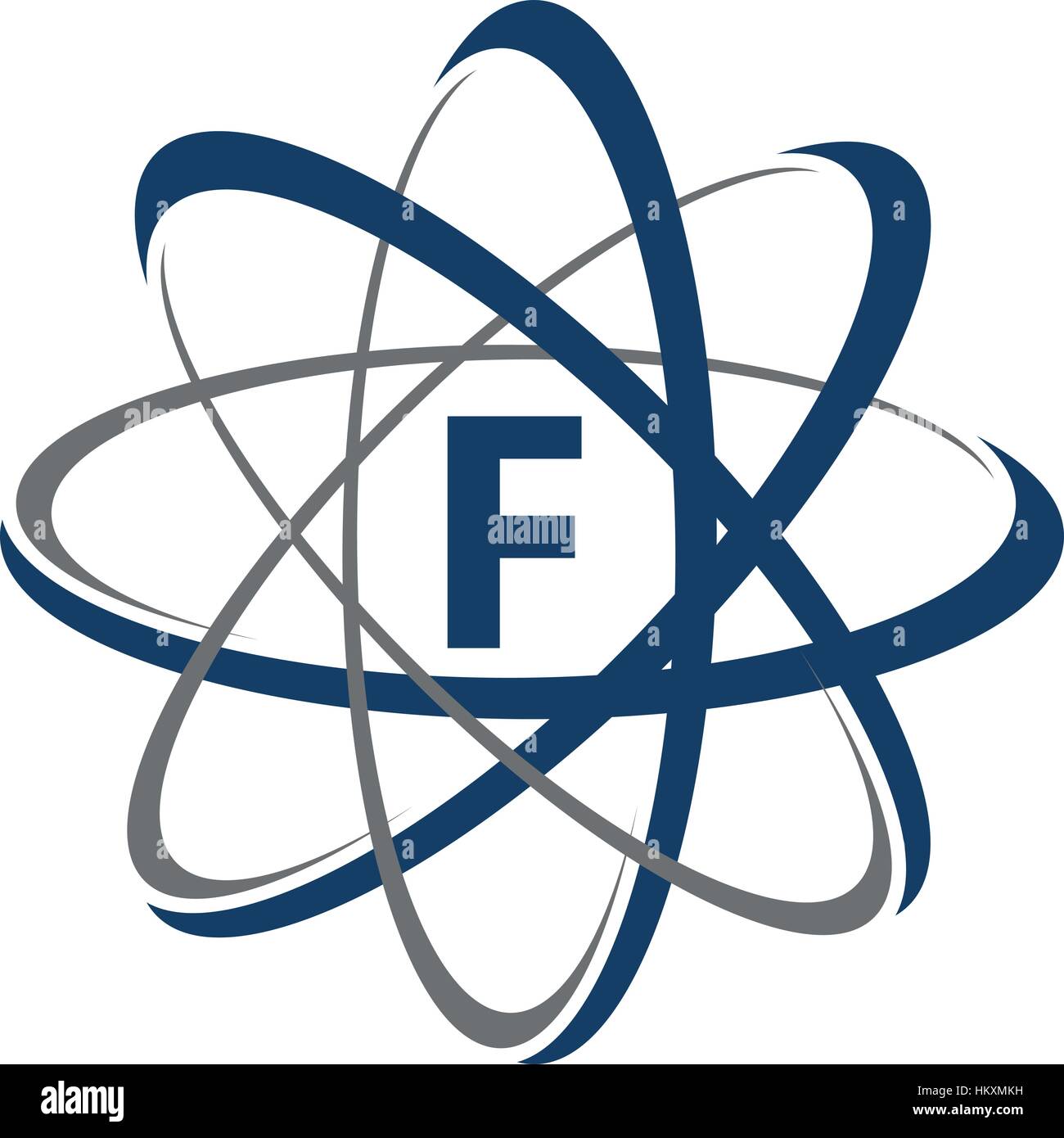 Atom Initial F Stock Vector Image & Art - Alamy