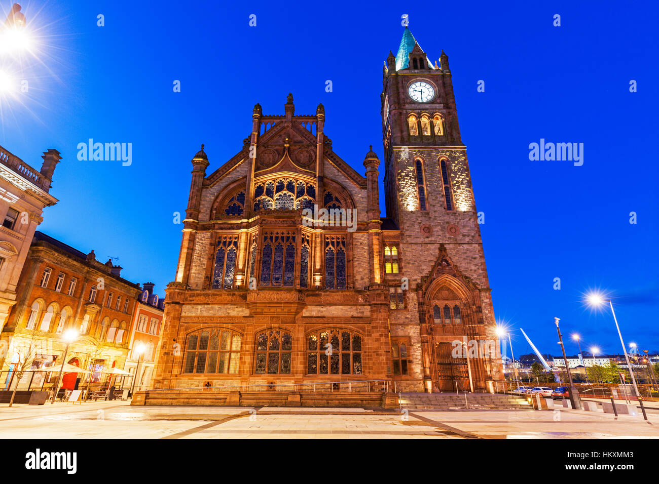Guildhall in Derry. Derry, Northern Ireland, United Kingdom Stock Photo ...