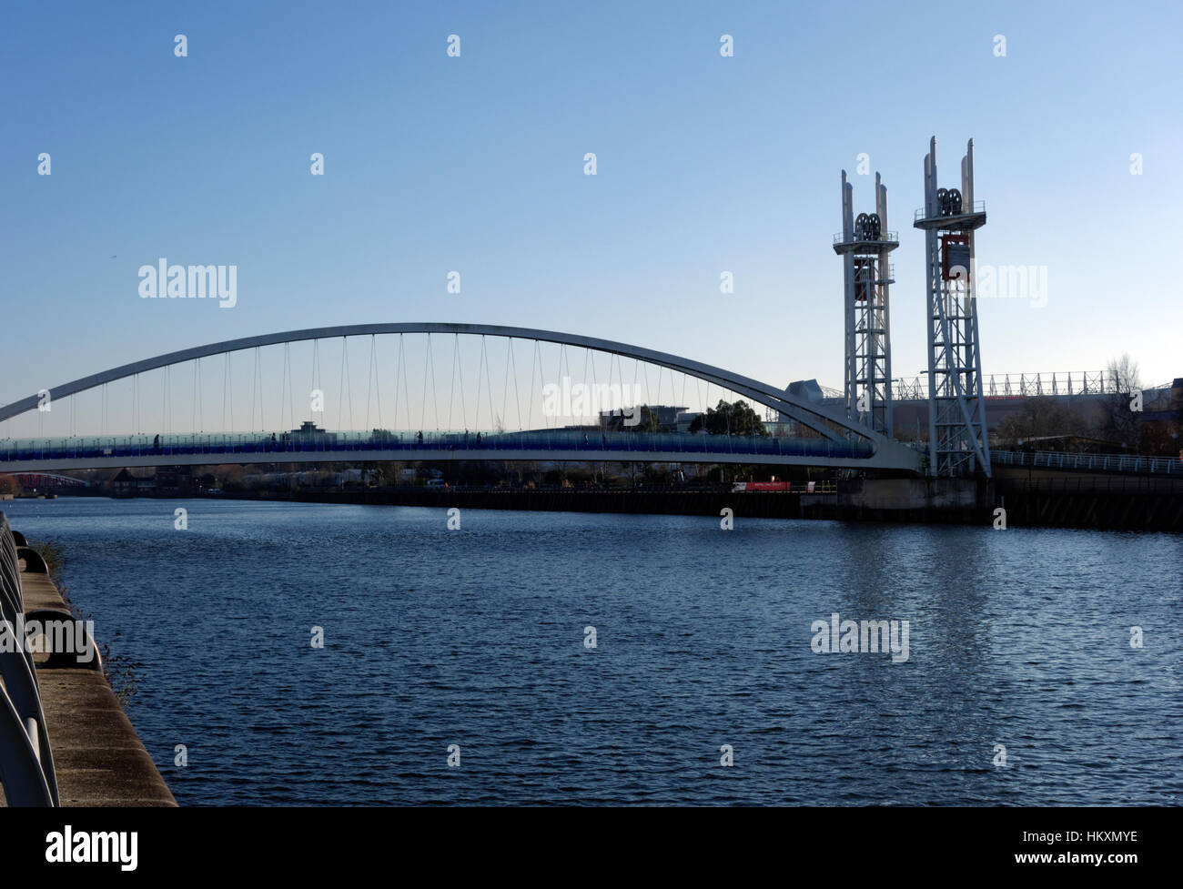 Millennium lift bridge manchester hi-res stock photography and images ...