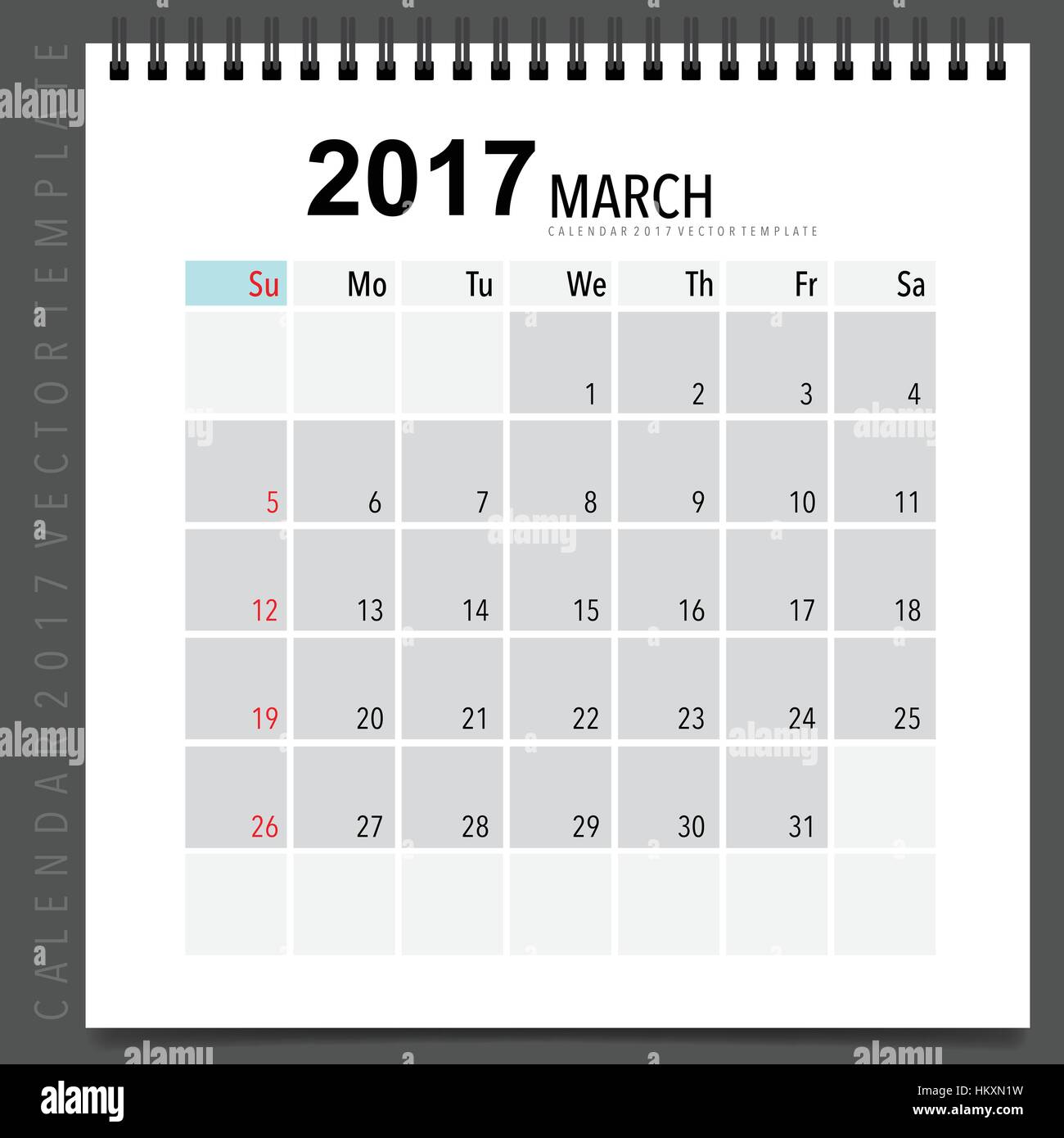 2017 Calendar planner vector design, monthly calendar template for ...