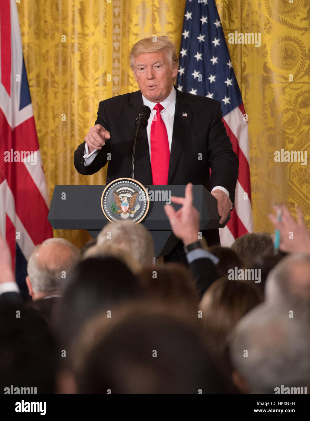 US President Donald Trump during a joint press conference with Prime ...