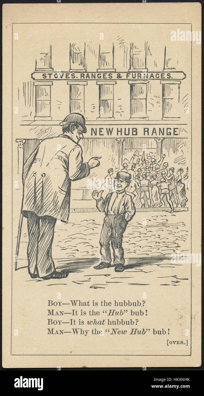 Stoves, ranges & furnaces. New Hub Range. Boy - What is the hubbub Man ...