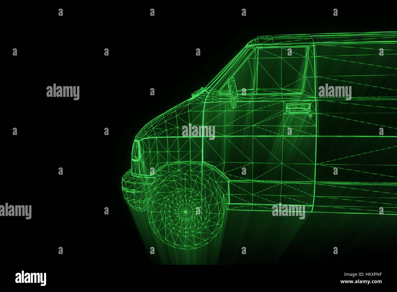 Transporter in Hologram Wireframe. Nice 3D Rendering Stock Photo - Alamy