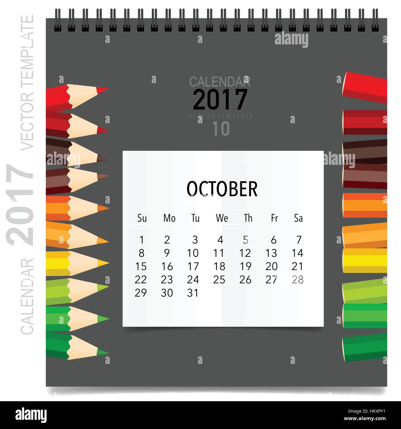 2017 Calendar planner vector design, monthly calendar template for ...
