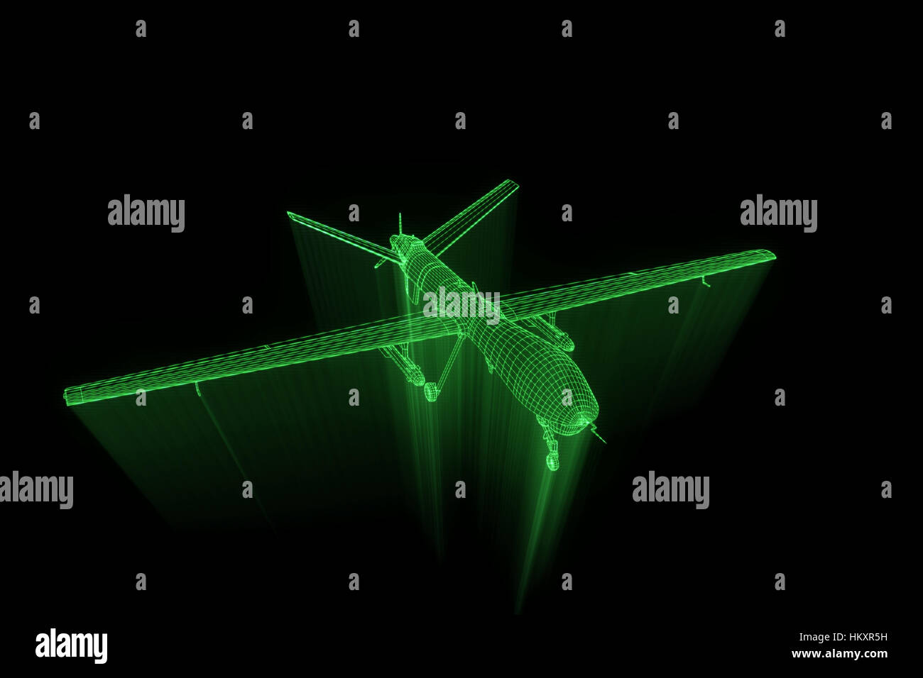Drone in hologram wireframe style hi-res stock photography and images ...