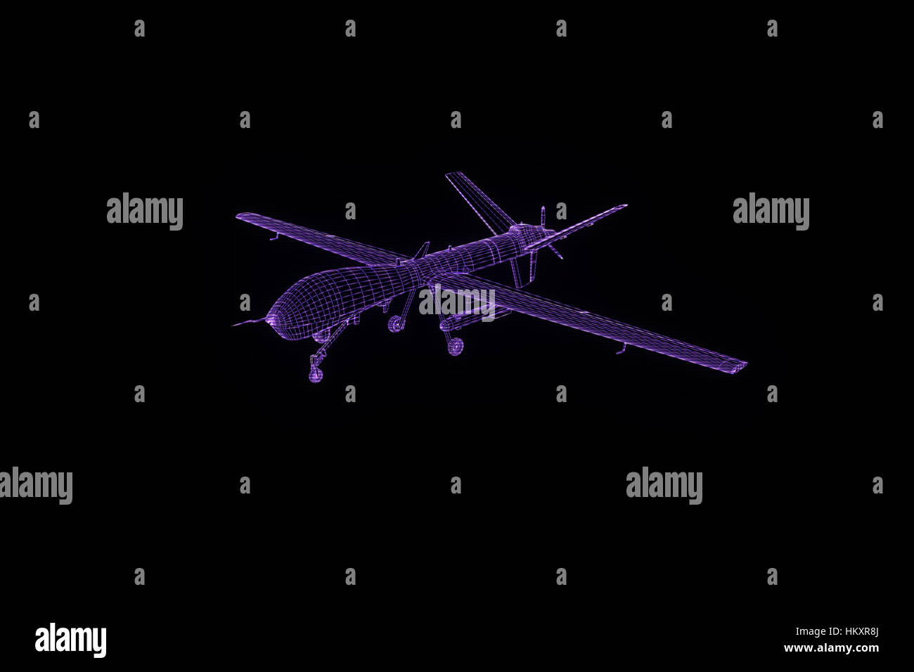 Drone in hologram wireframe style hi-res stock photography and images ...