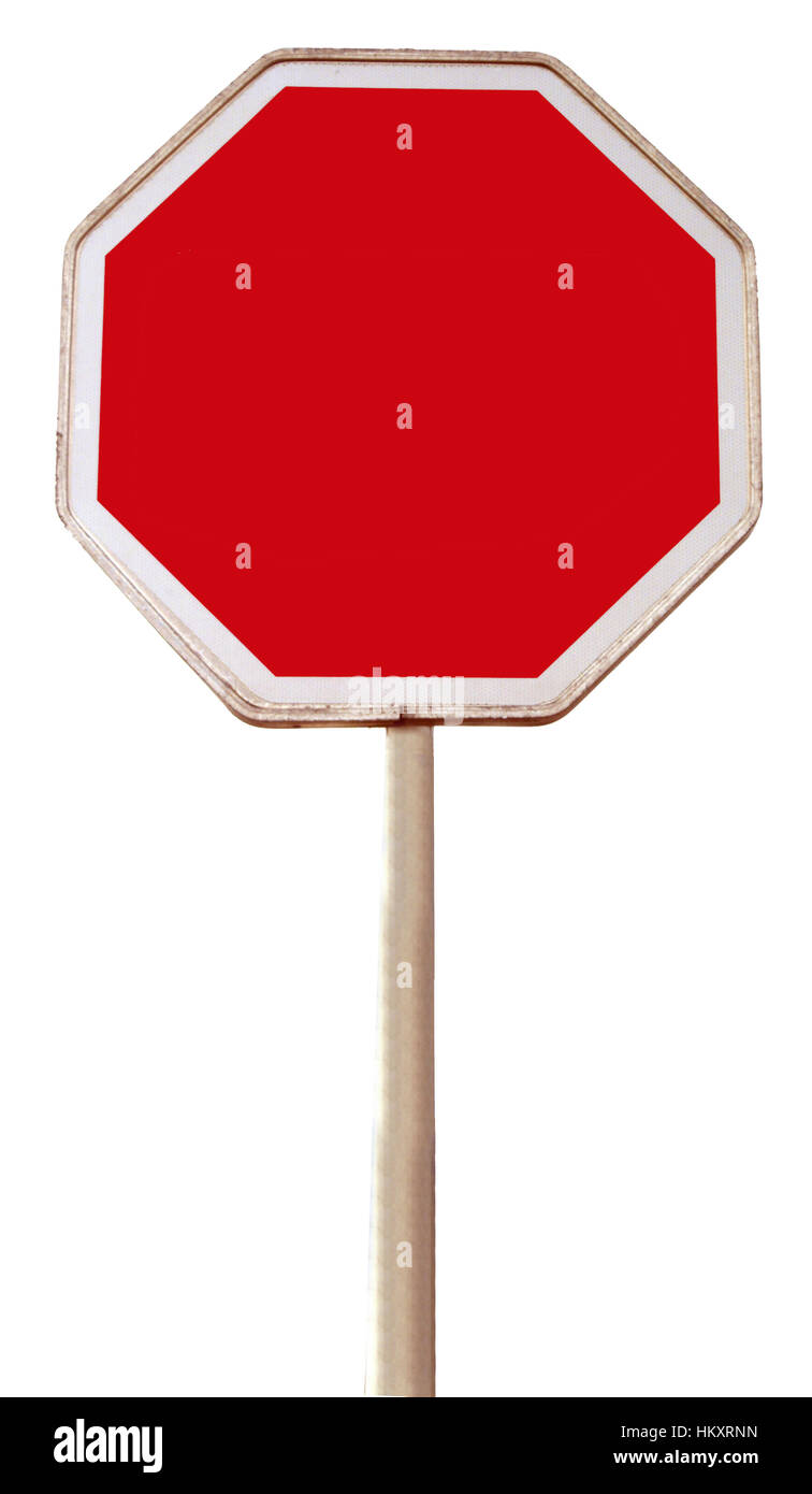 Blank stop shield Stock Photo - Alamy