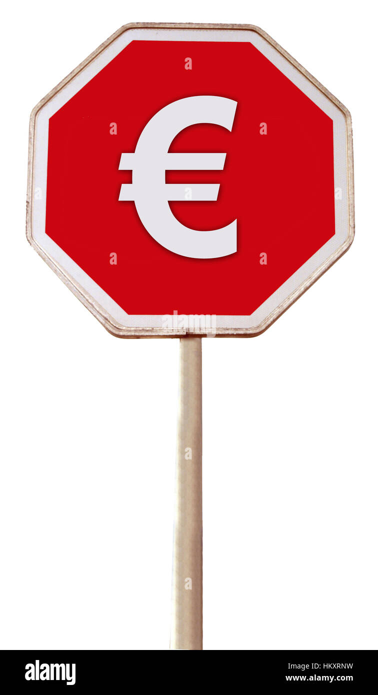 Symbolic for stop Euro Stock Photo - Alamy