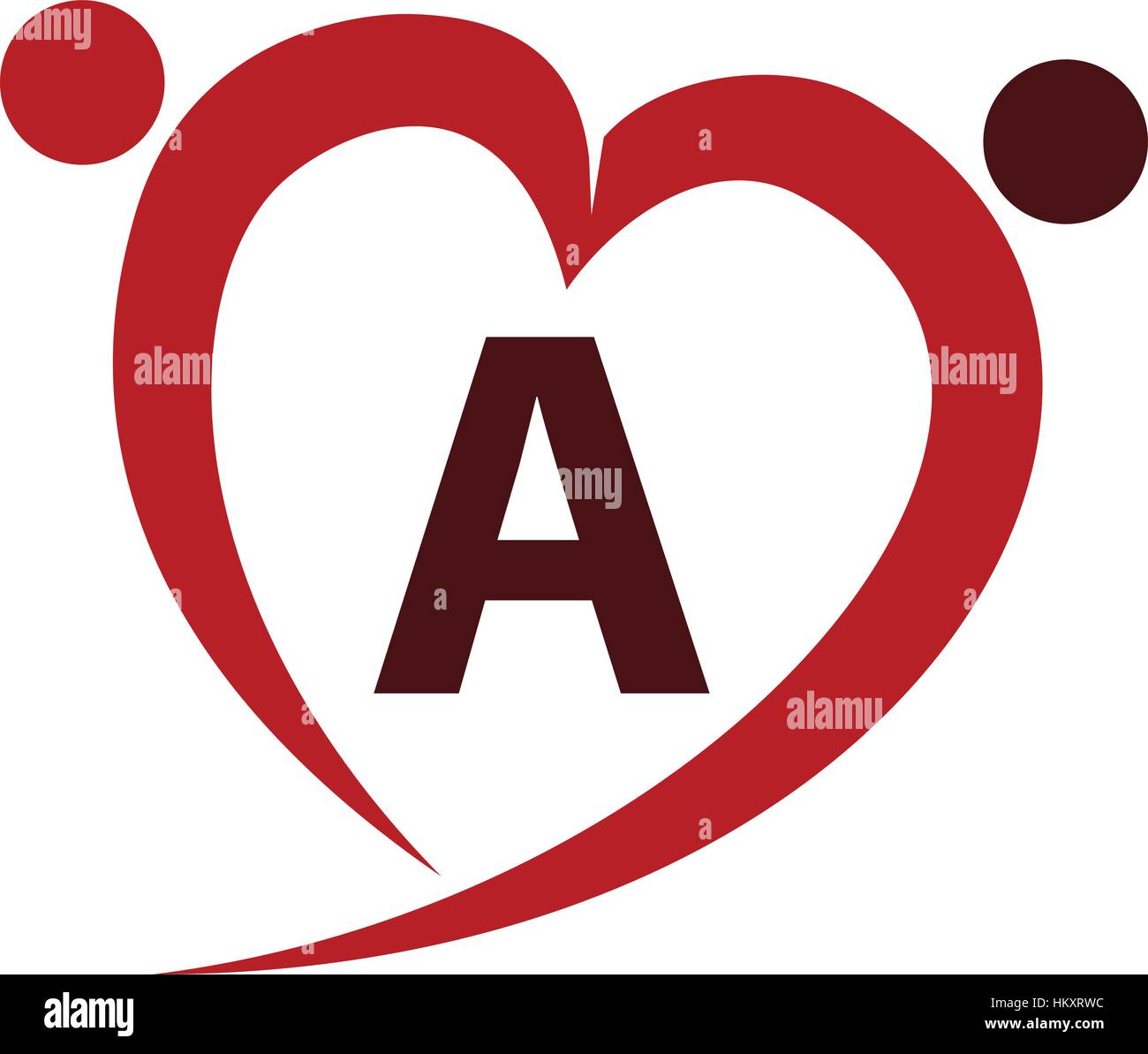 Love Initial A Stock Vector Image & Art - Alamy