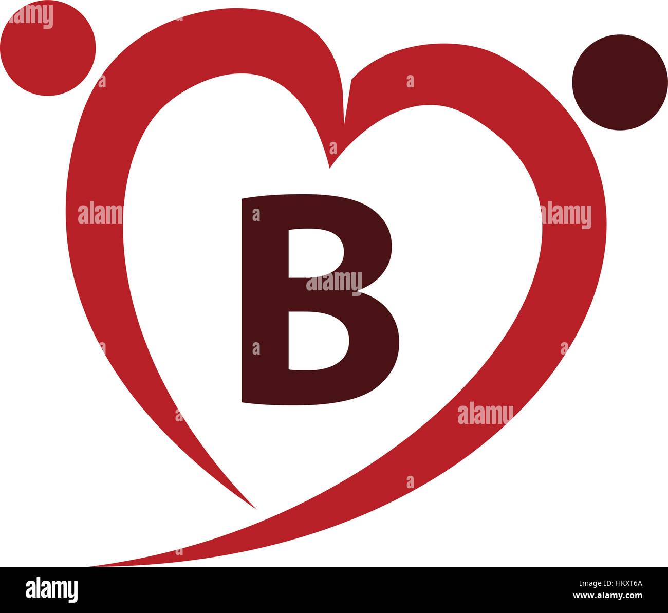 Love Initial B Stock Vector Image & Art - Alamy