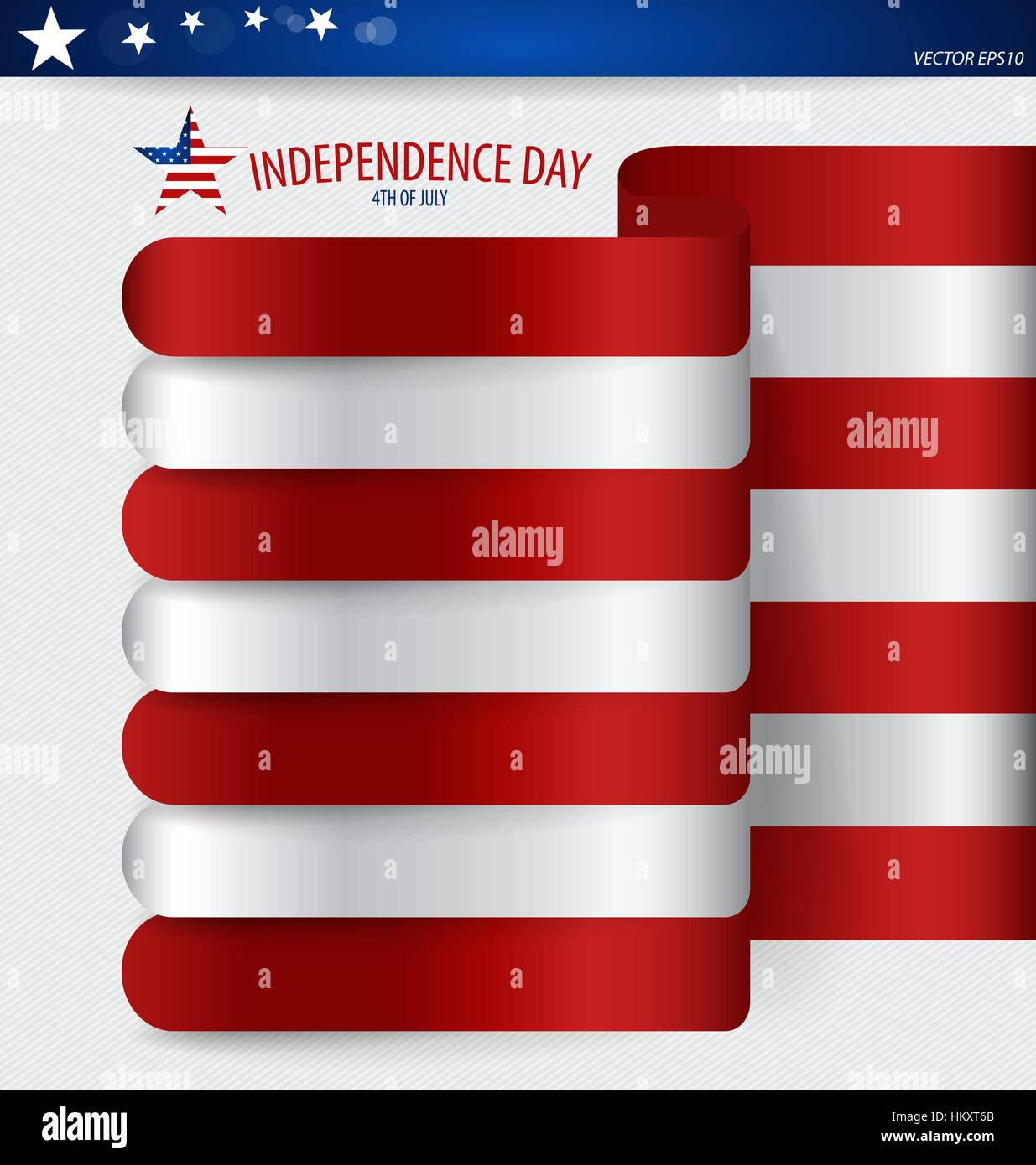 Happy independence day card United States of America. Ribbon design ...