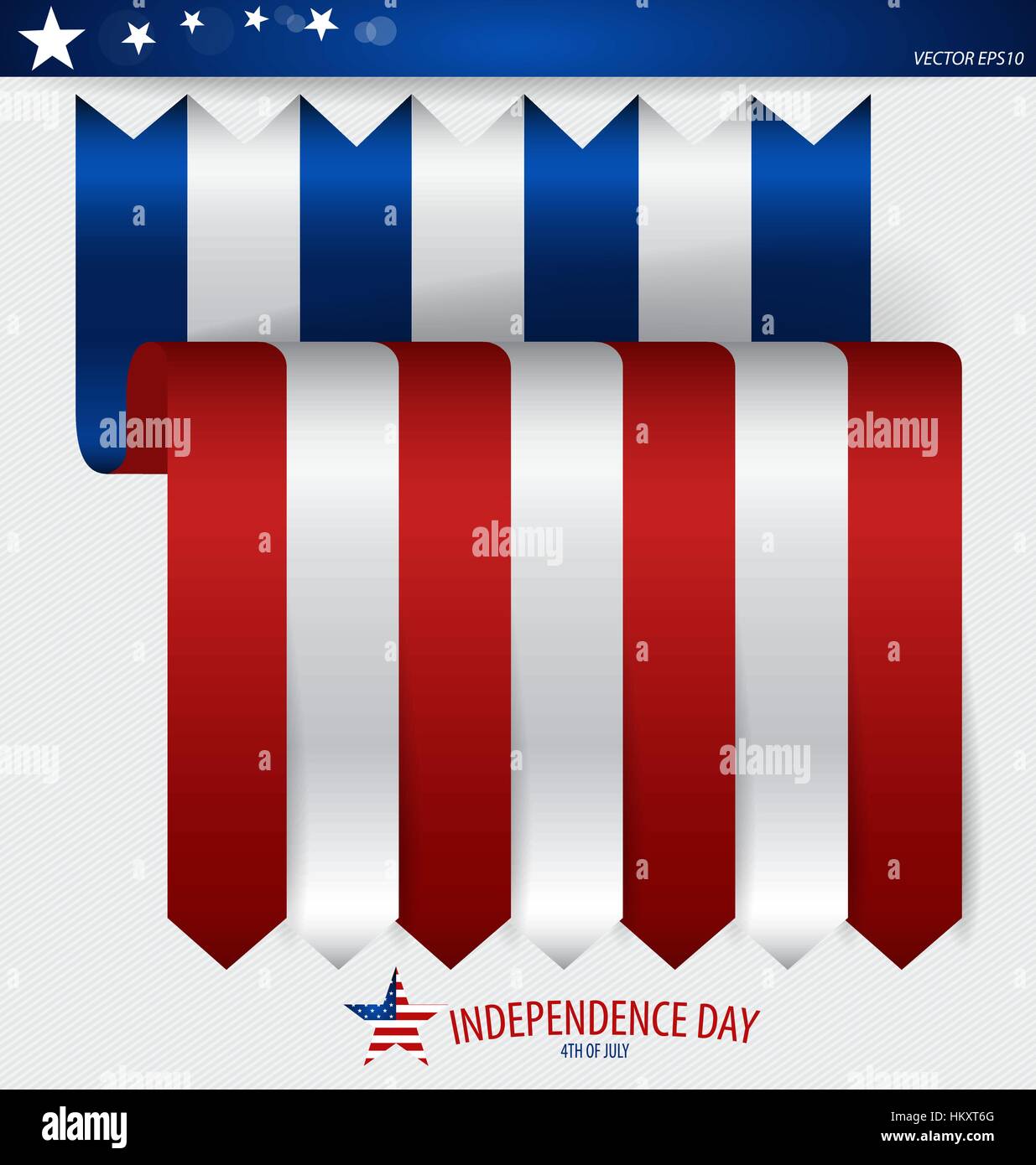 Happy independence day card United States of America. Ribbon design ...