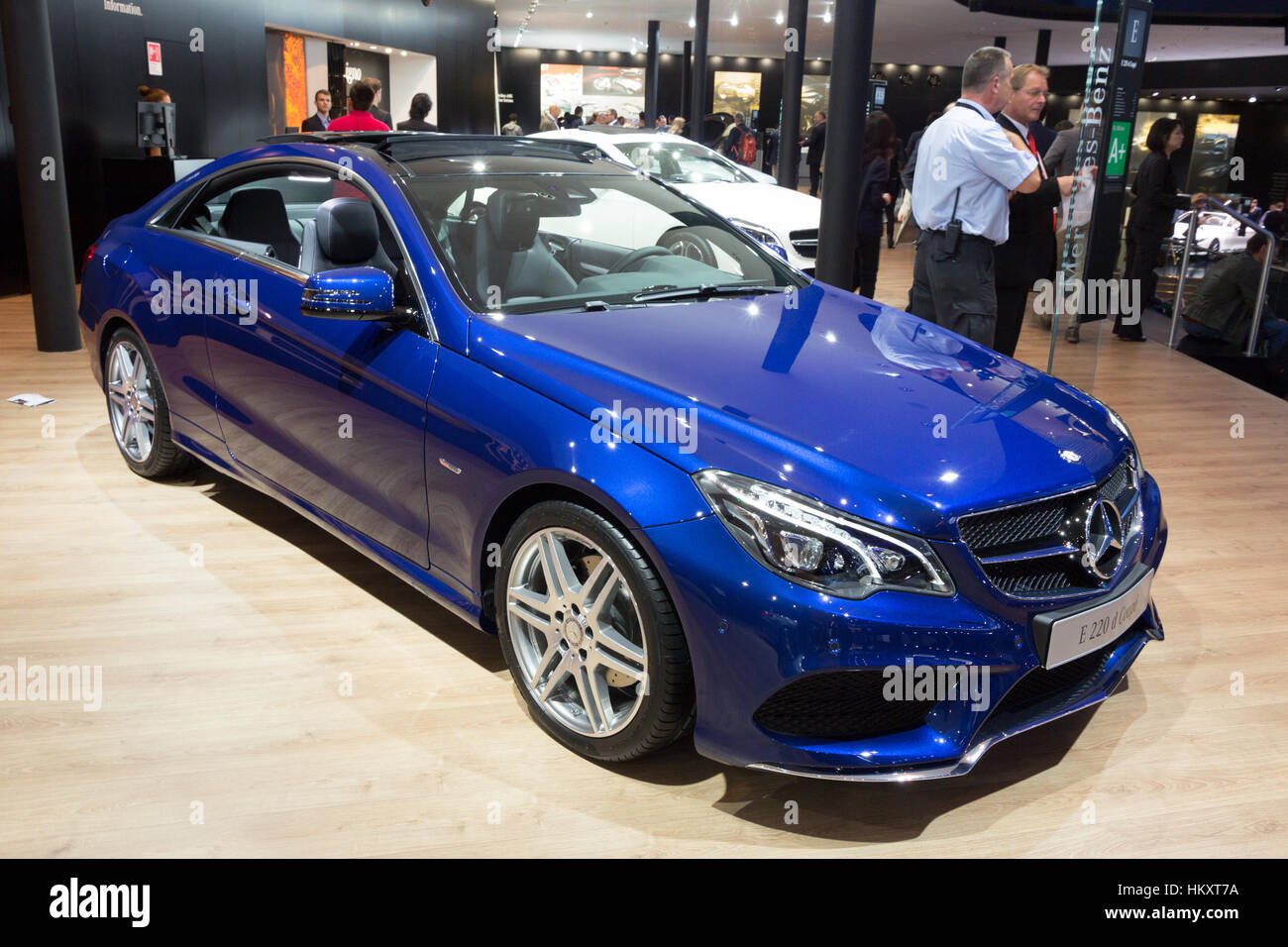 FRANKFURT, GERMANY - SEP 16, 2015: Mercedes-Benz EE220 d Coupe shown at ...