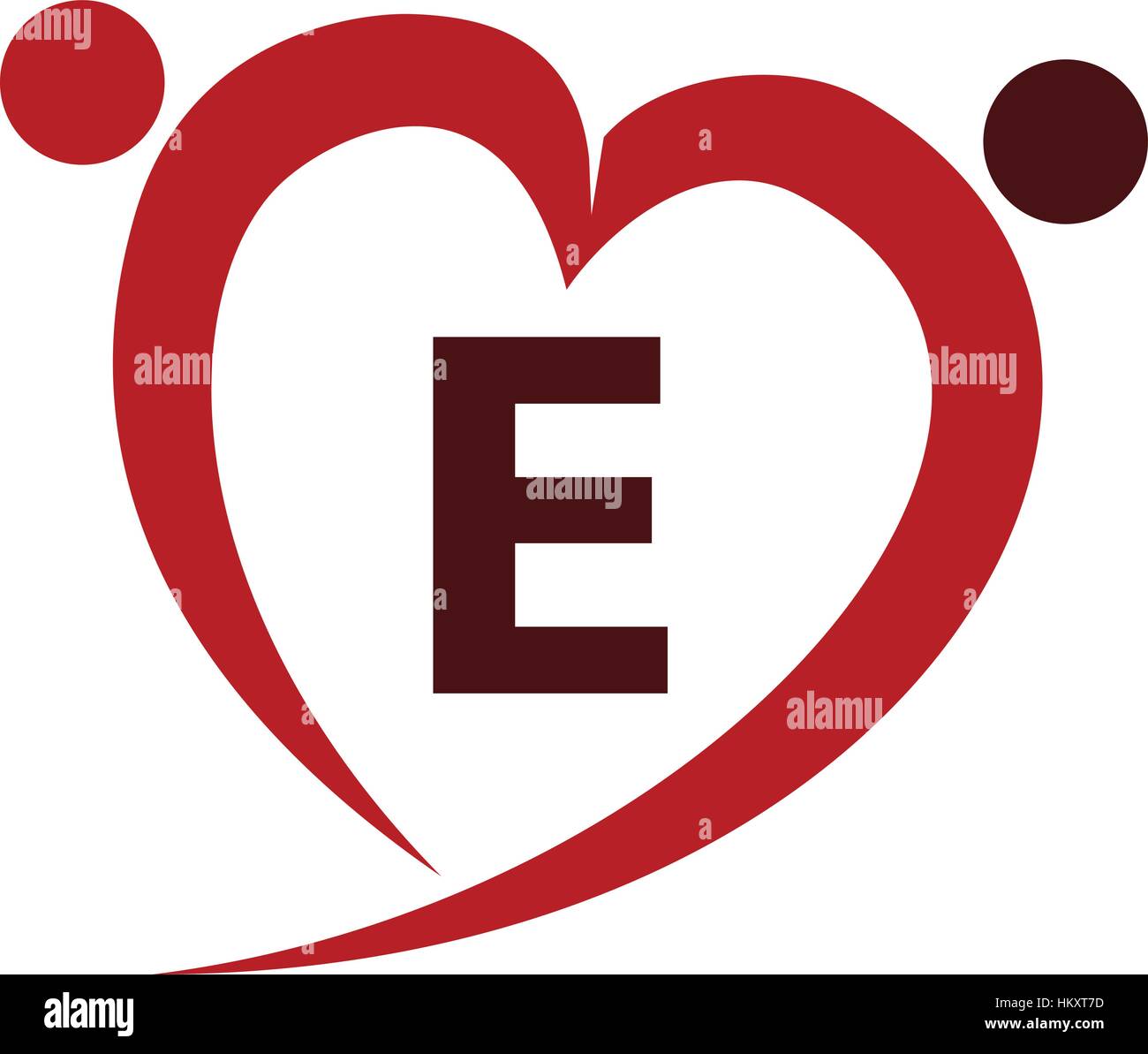 Love Initial E Stock Vector Image & Art - Alamy