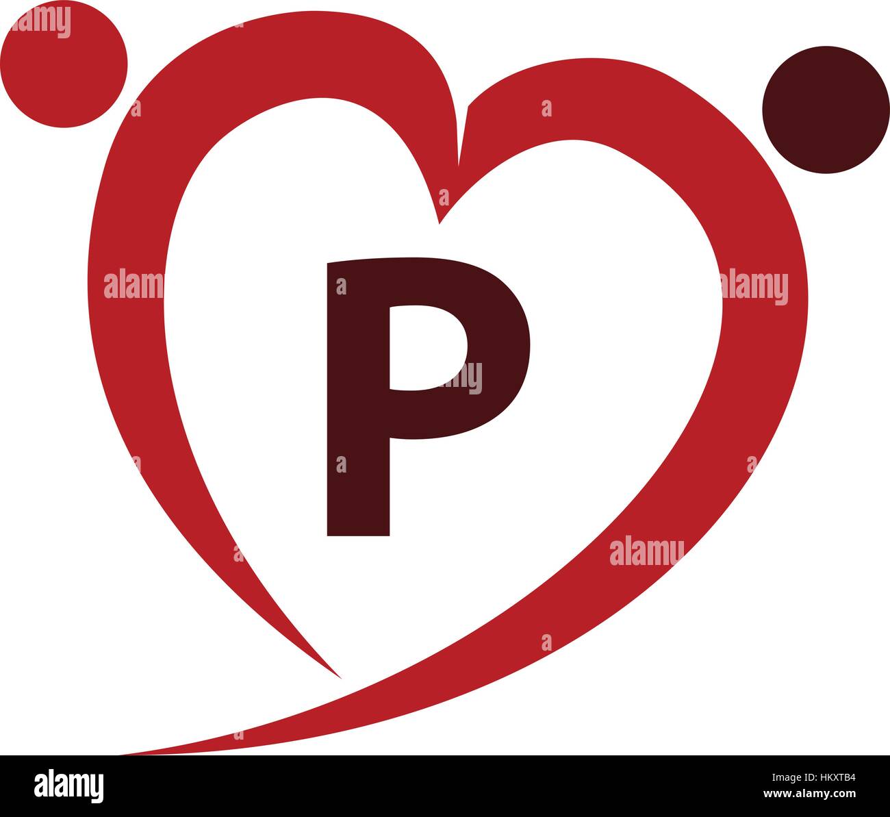 Love Initial P Stock Vector Image & Art - Alamy