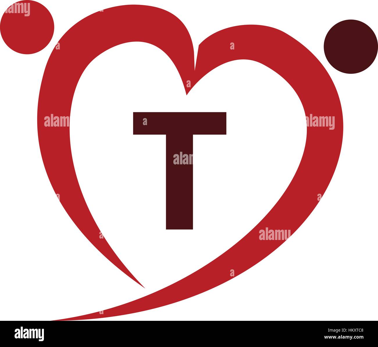 Love Initial T Stock Vector Image & Art - Alamy