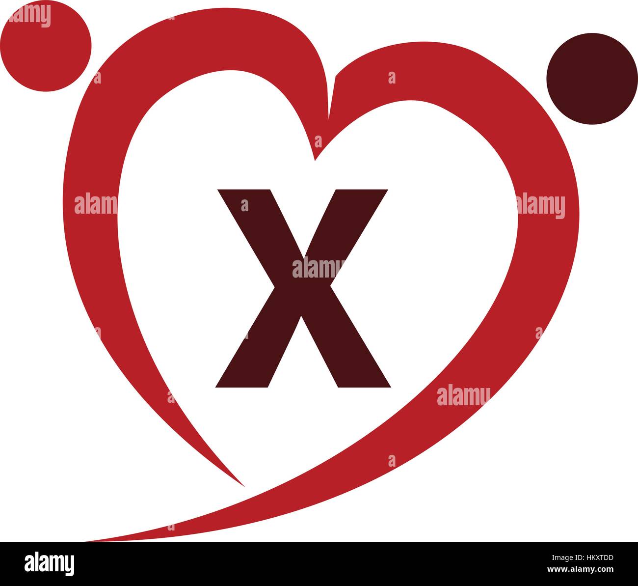 Love Initial X Stock Vector Image & Art - Alamy