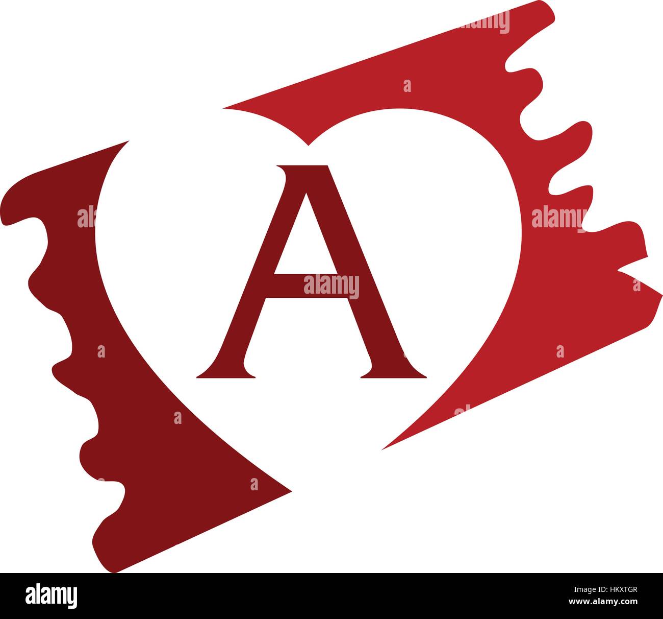 Love Initial A Stock Vector Image & Art - Alamy