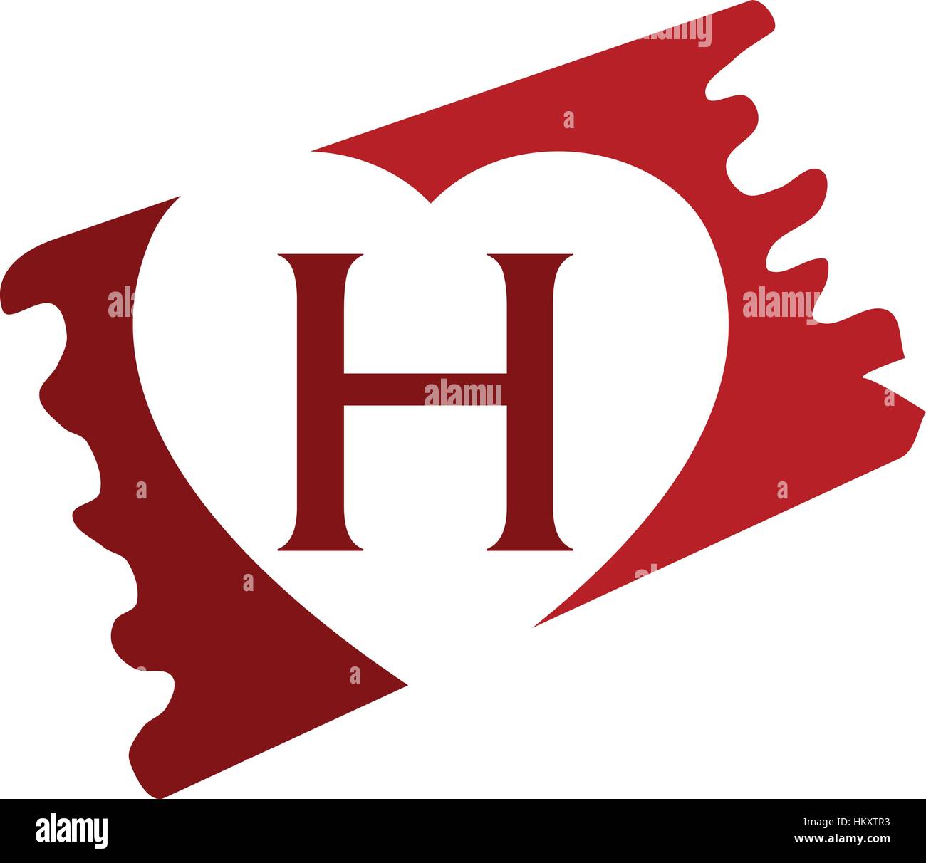 H love logo hi-res stock photography and images - Alamy