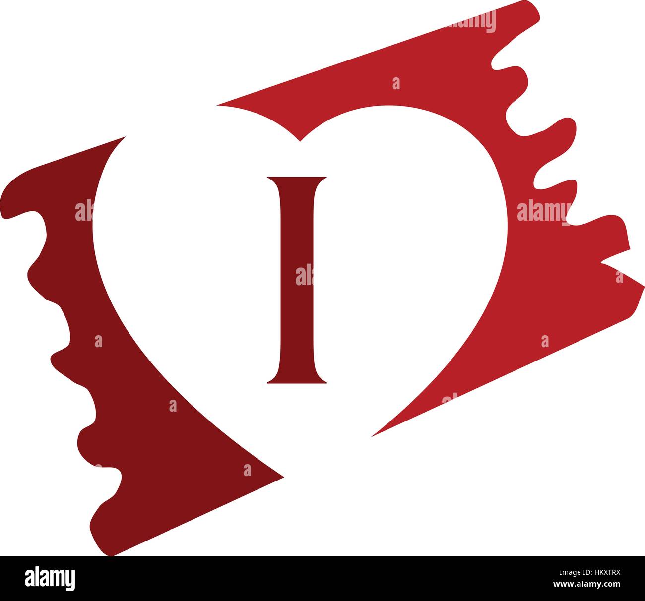 Love Initial I Stock Vector Image & Art - Alamy