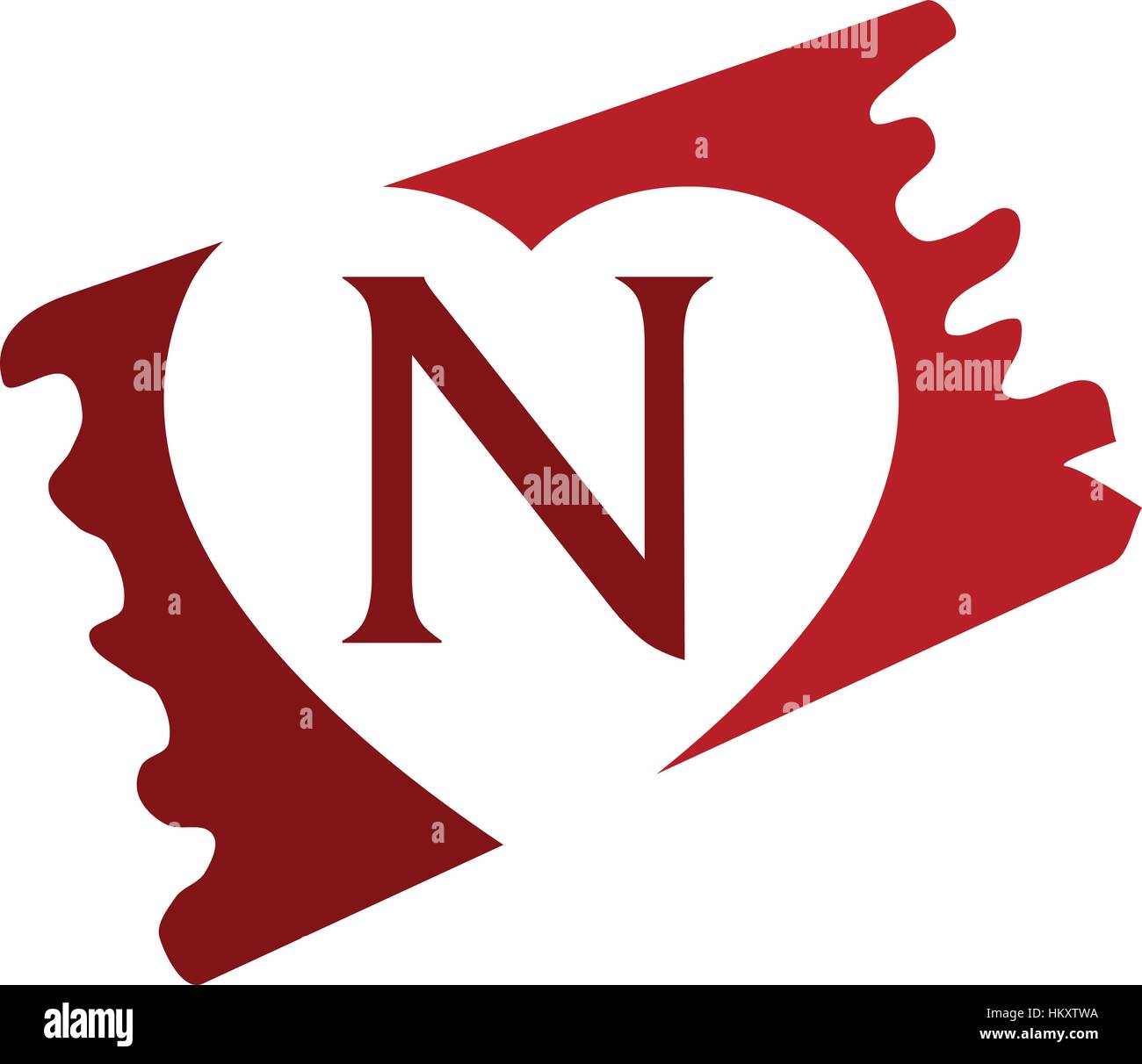 Love Initial N Stock Vector Image & Art - Alamy