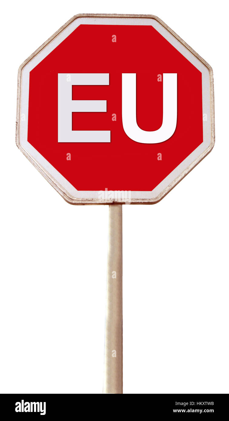 Symbolic for stop EU Stock Photo - Alamy