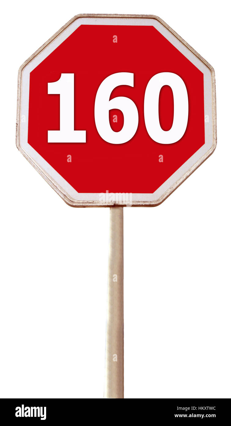 Symbolic for 160km/h Stock Photo - Alamy