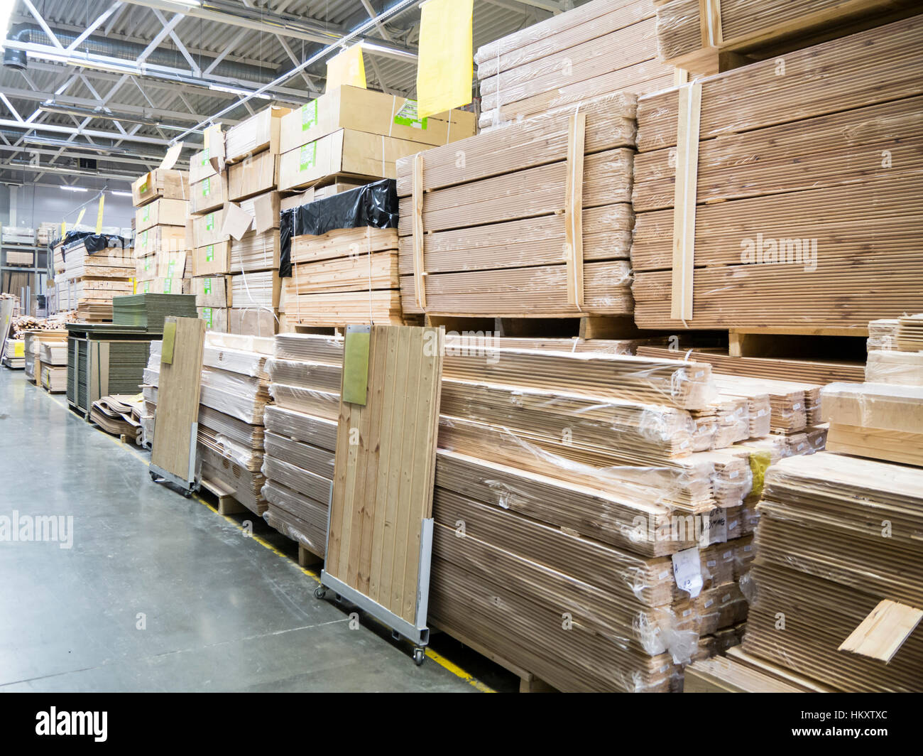 warehouse of building materials in industiral store Stock Photo - Alamy